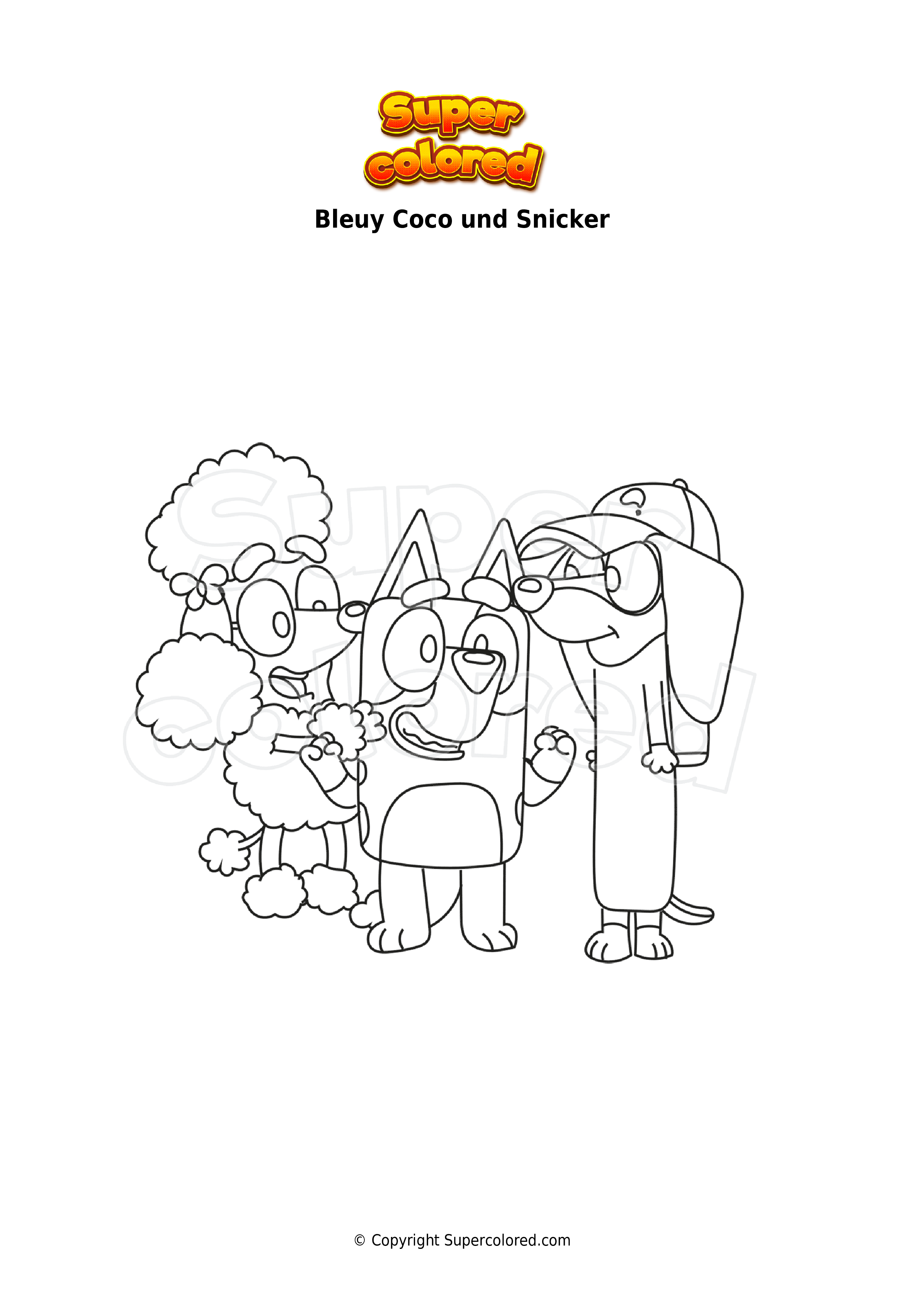 Ausmalbild Bleuy Mit Freund Supercolored
