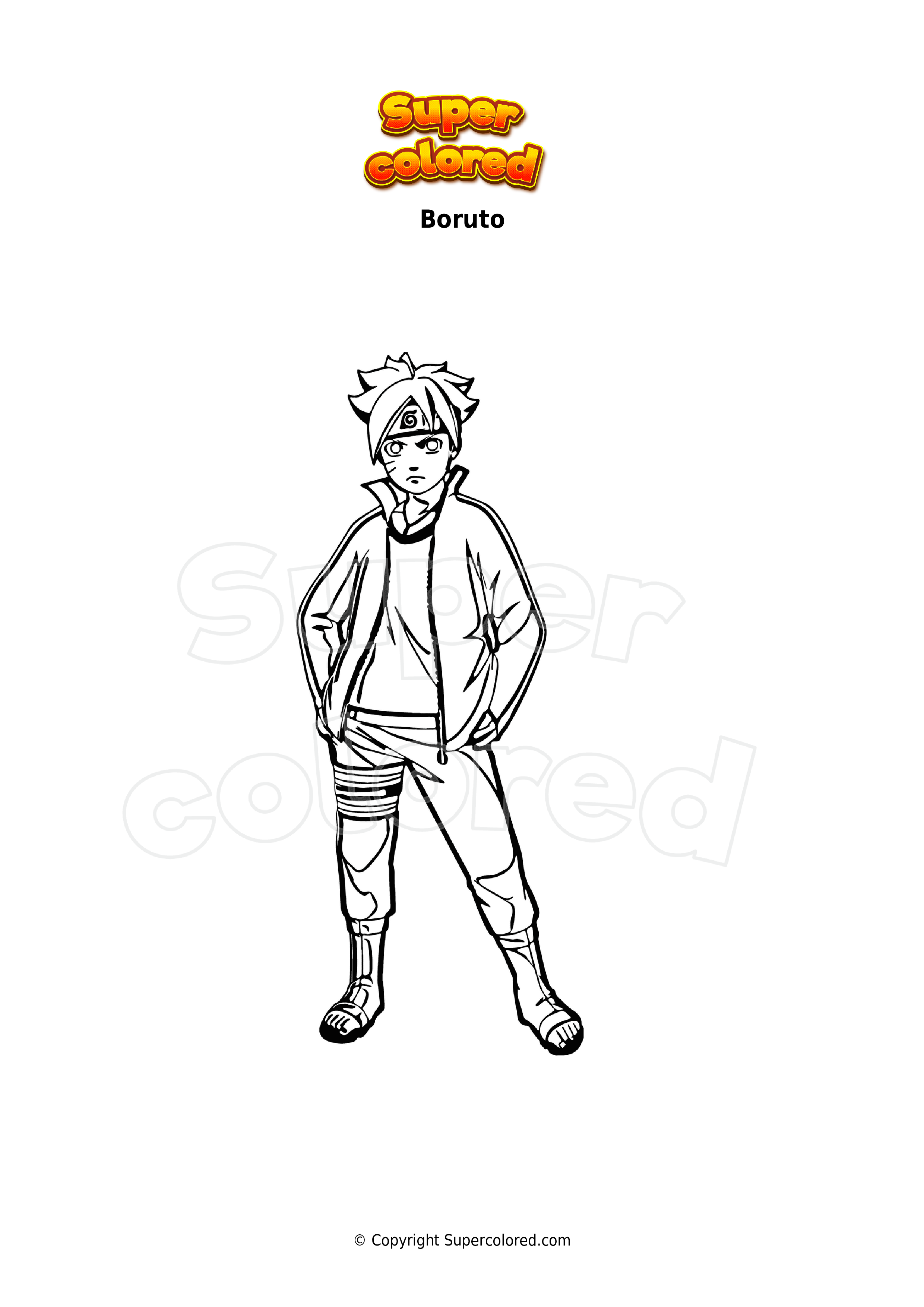 Ausmalbild Naruto Teil 3 Supercolored