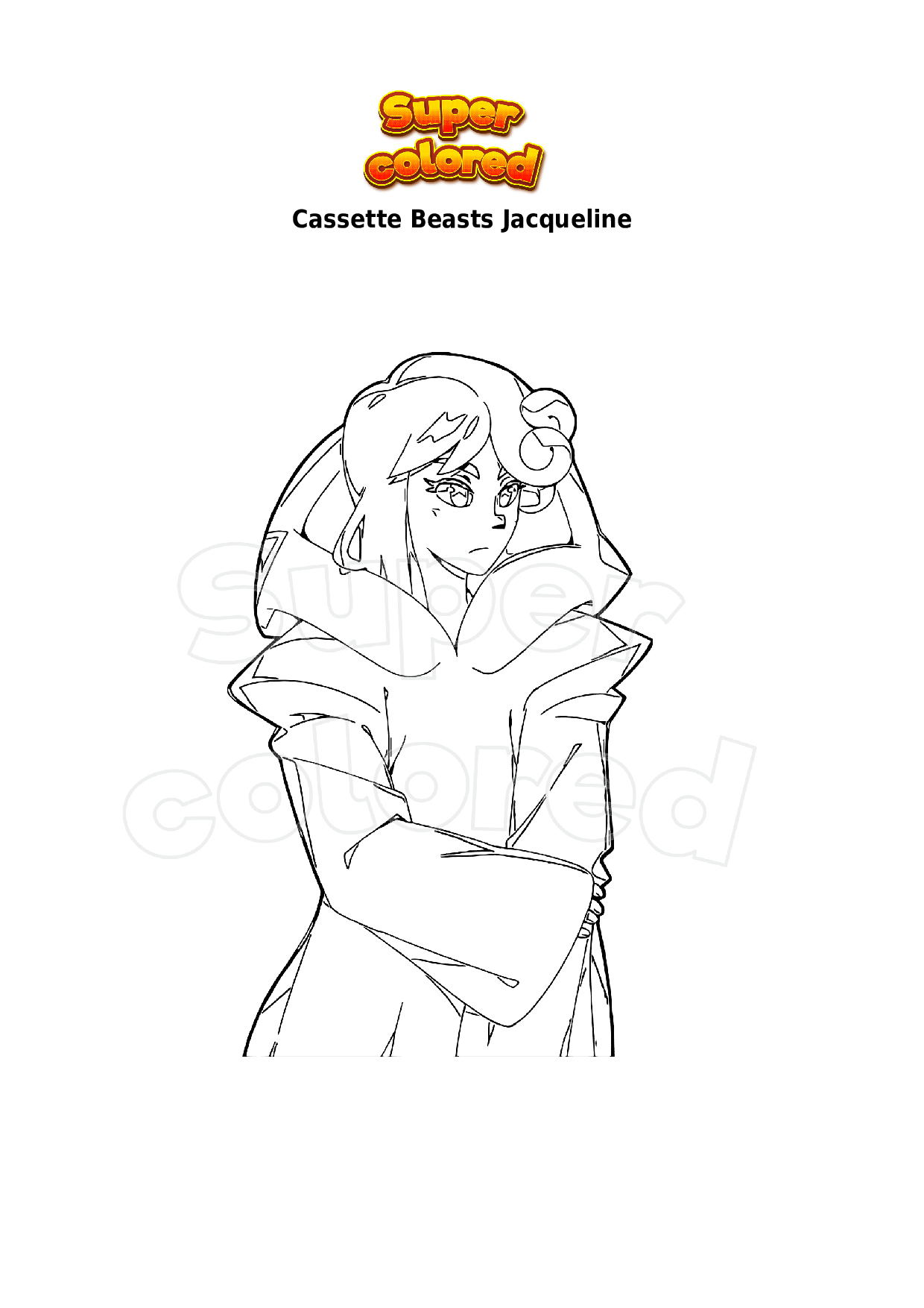 Ausmalbild Cassette Beasts Jacqueline Supercolored