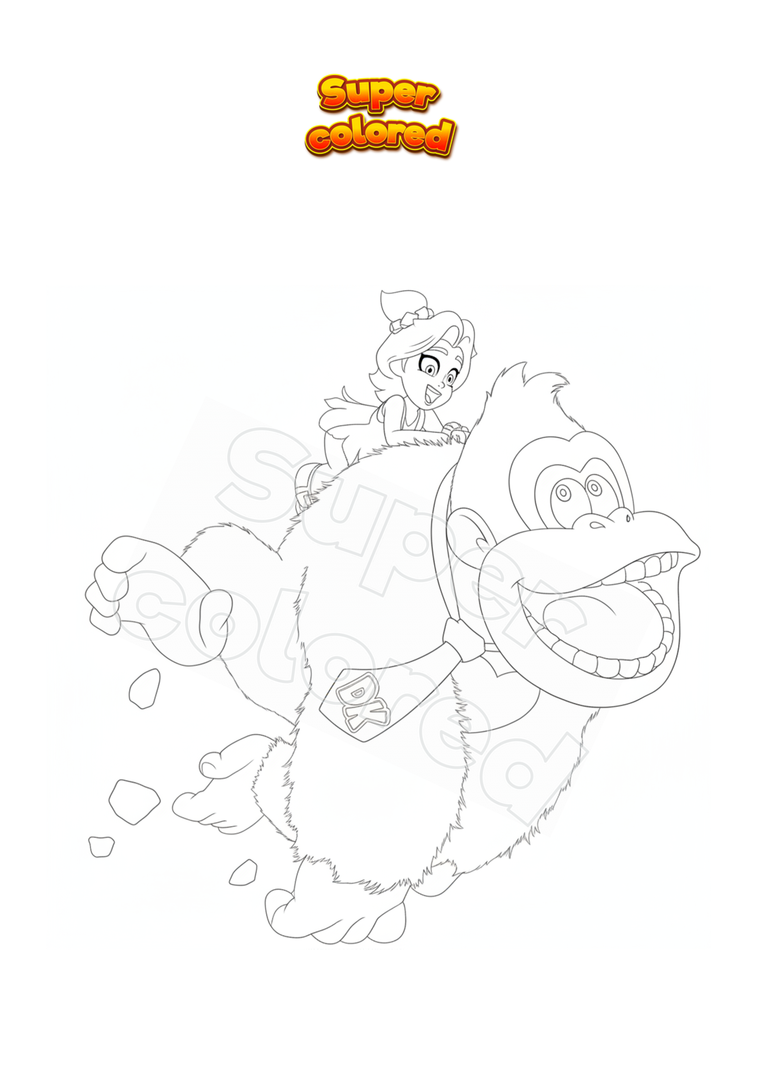 Ausmalbild Donkey Kong Bananza Pauline