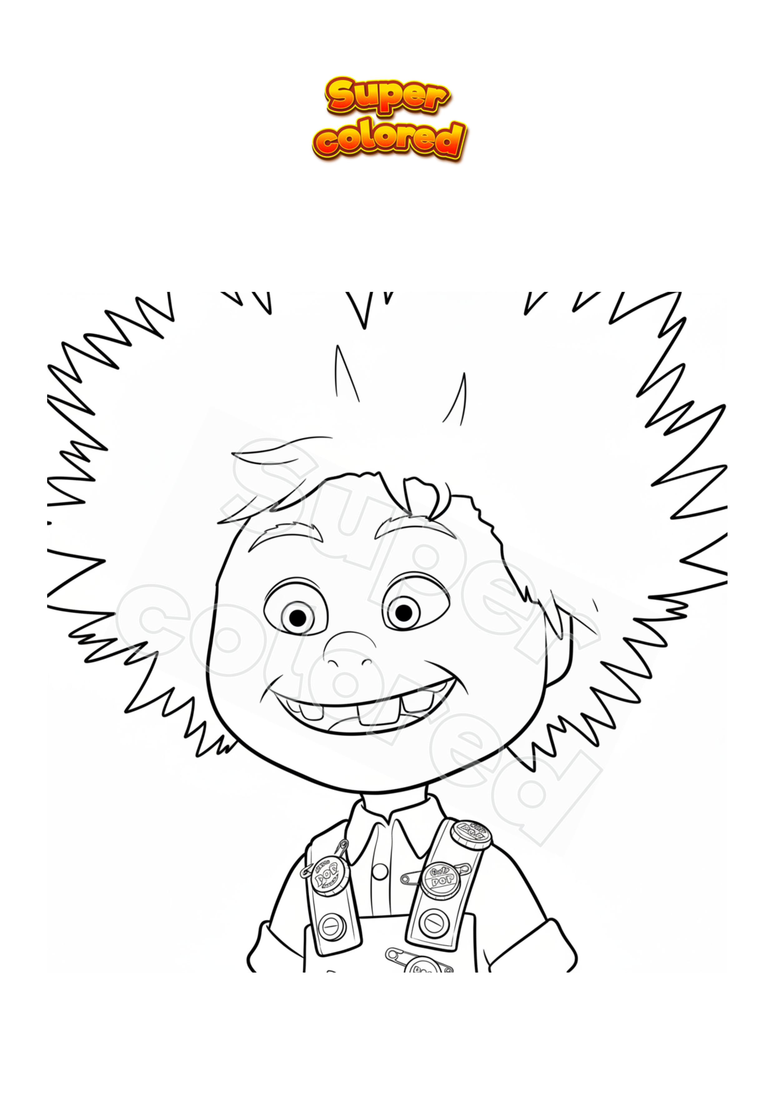 Ausmalbild Russell und Kevin in Oben