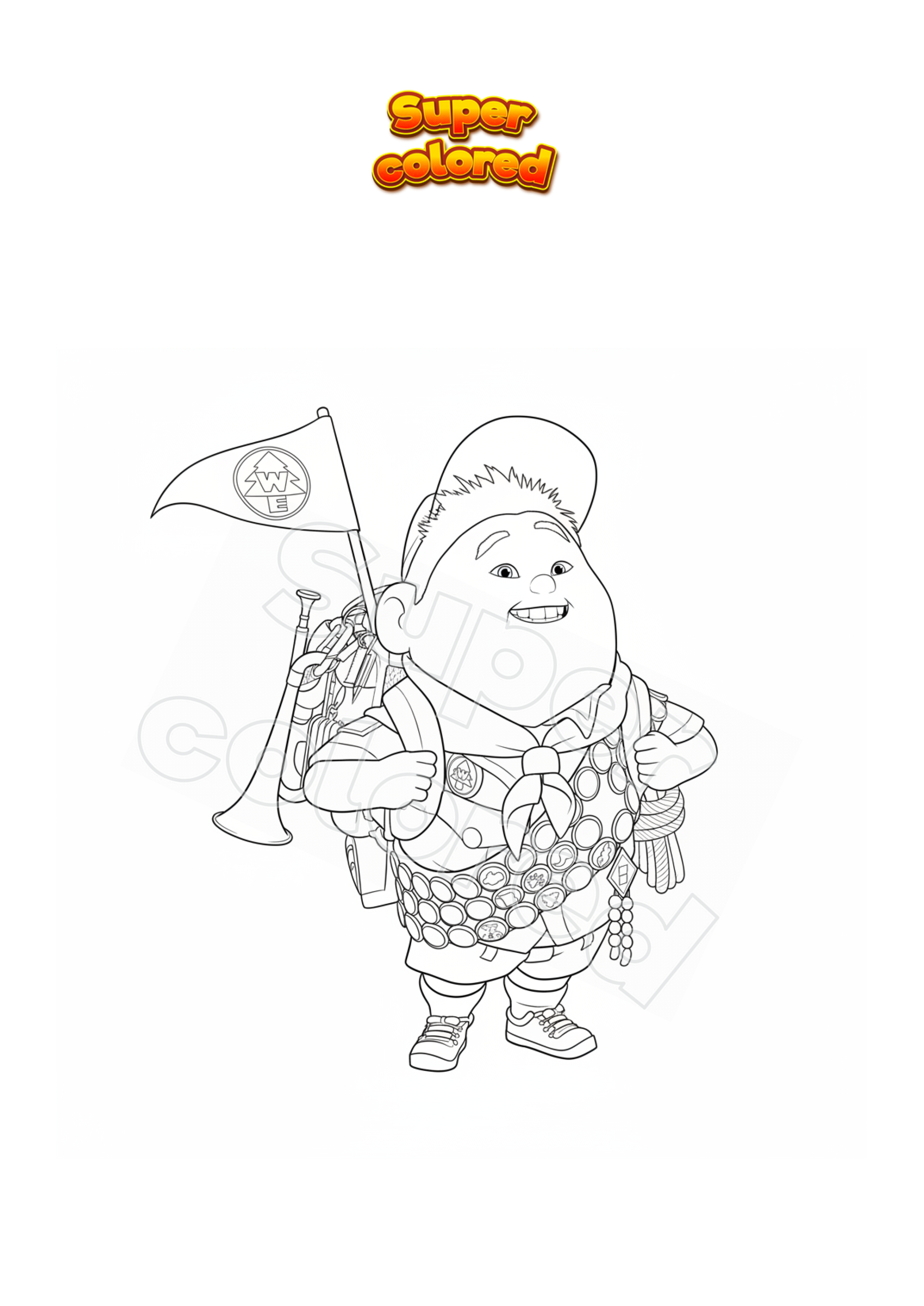 Ausmalbild Russell UP