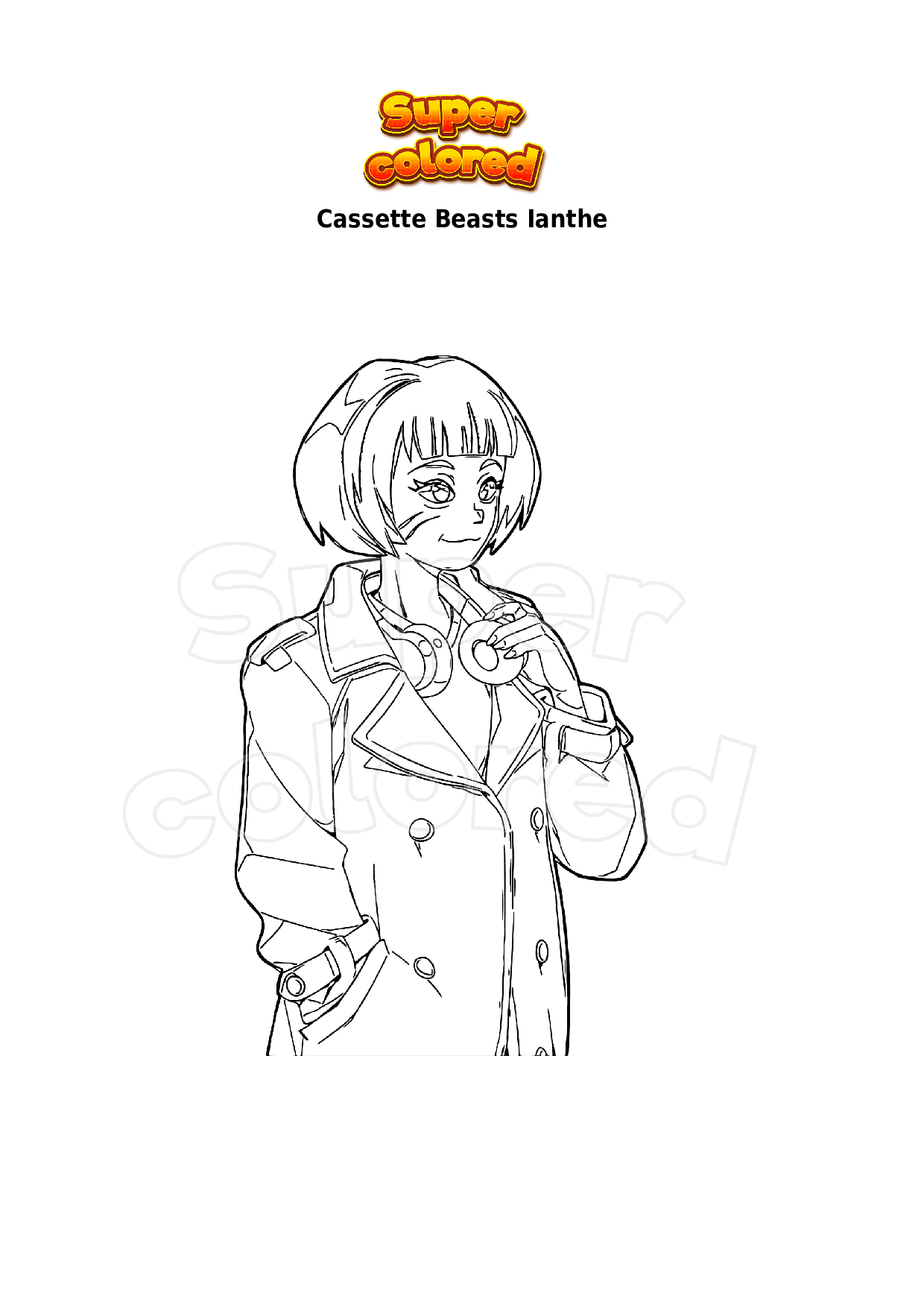Coloriage Cassette Beasts Ianthe Supercolored