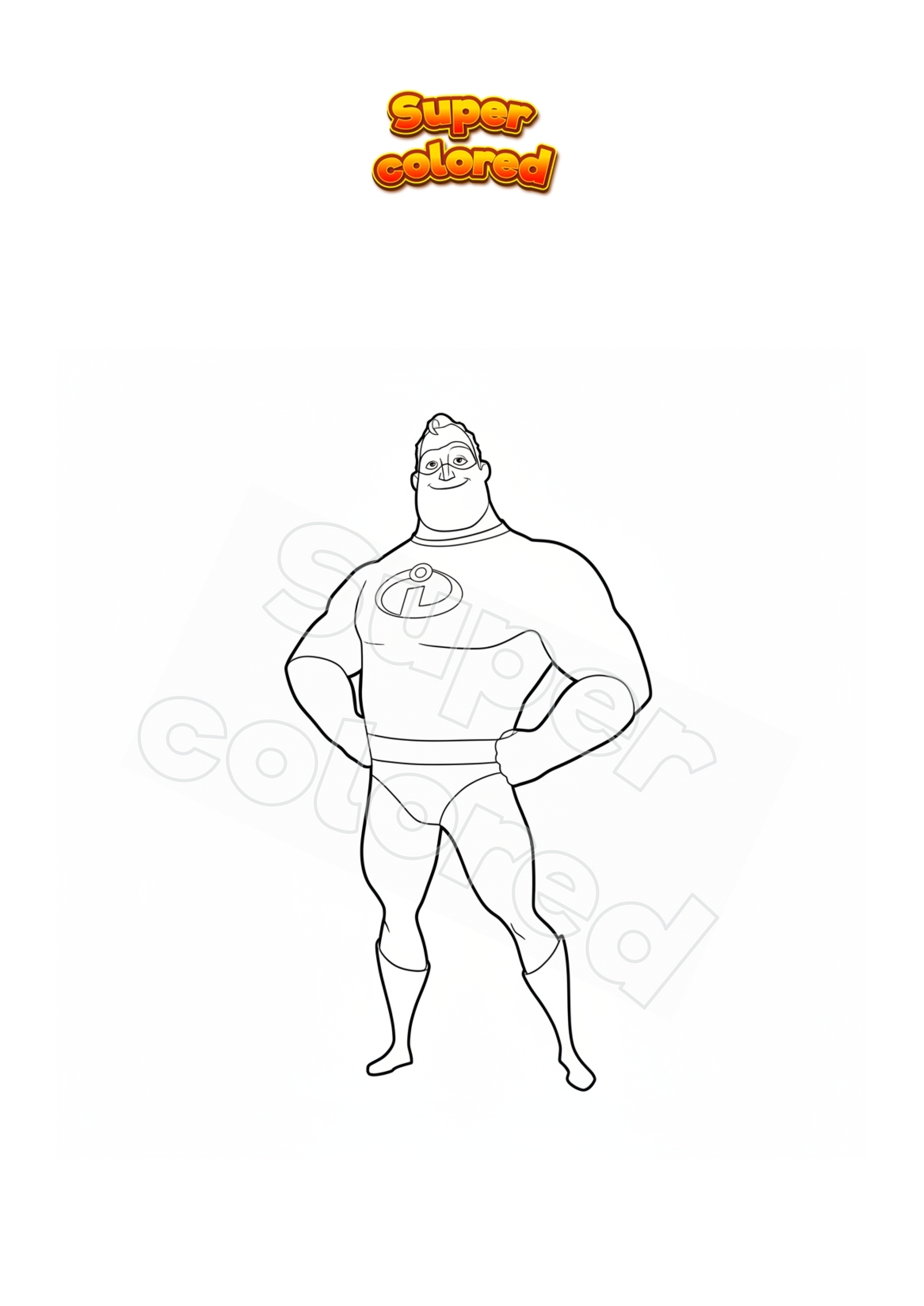 Coloriage Monsieur Indestructible