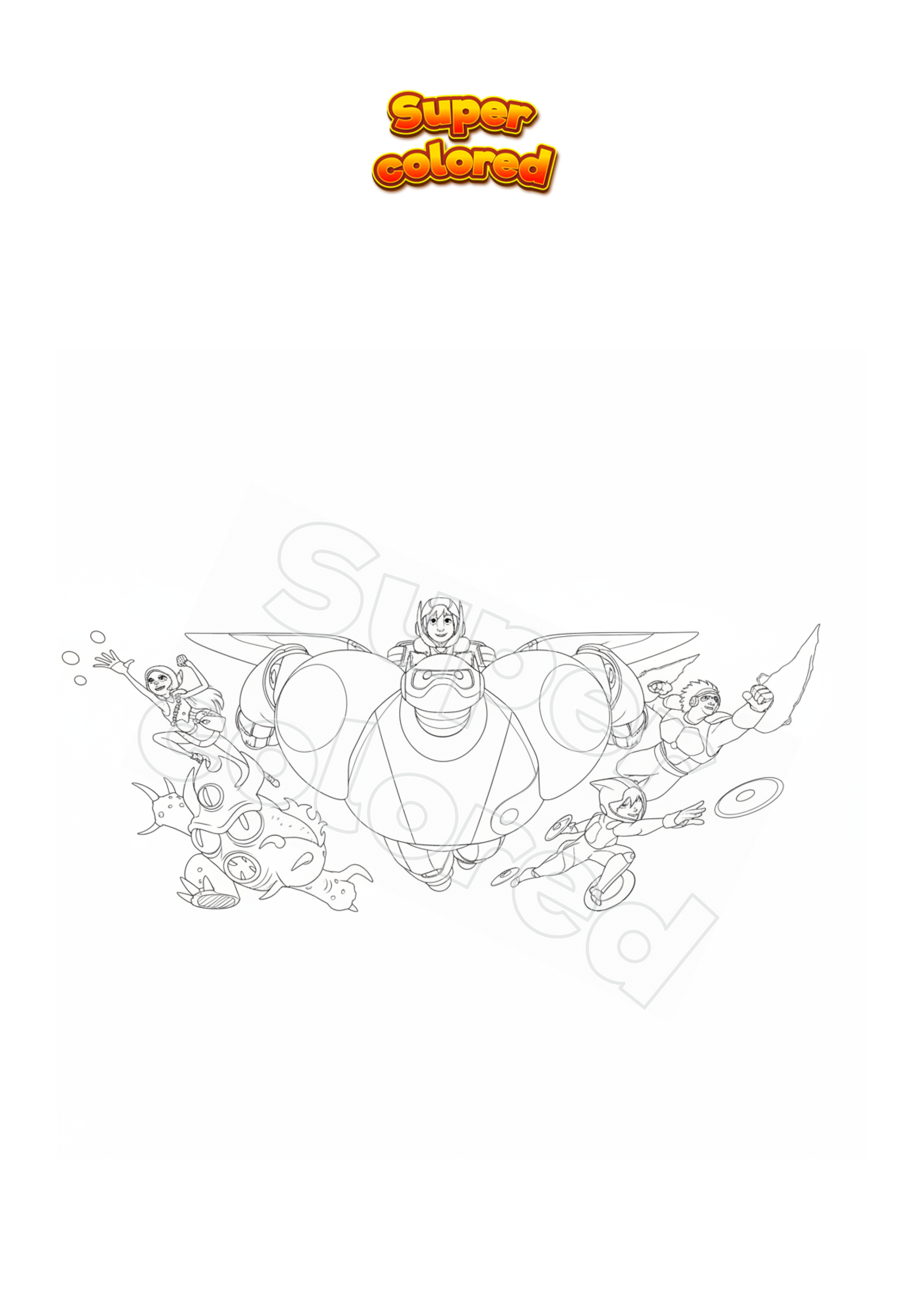Coloring page Wasabi Big Hero 6