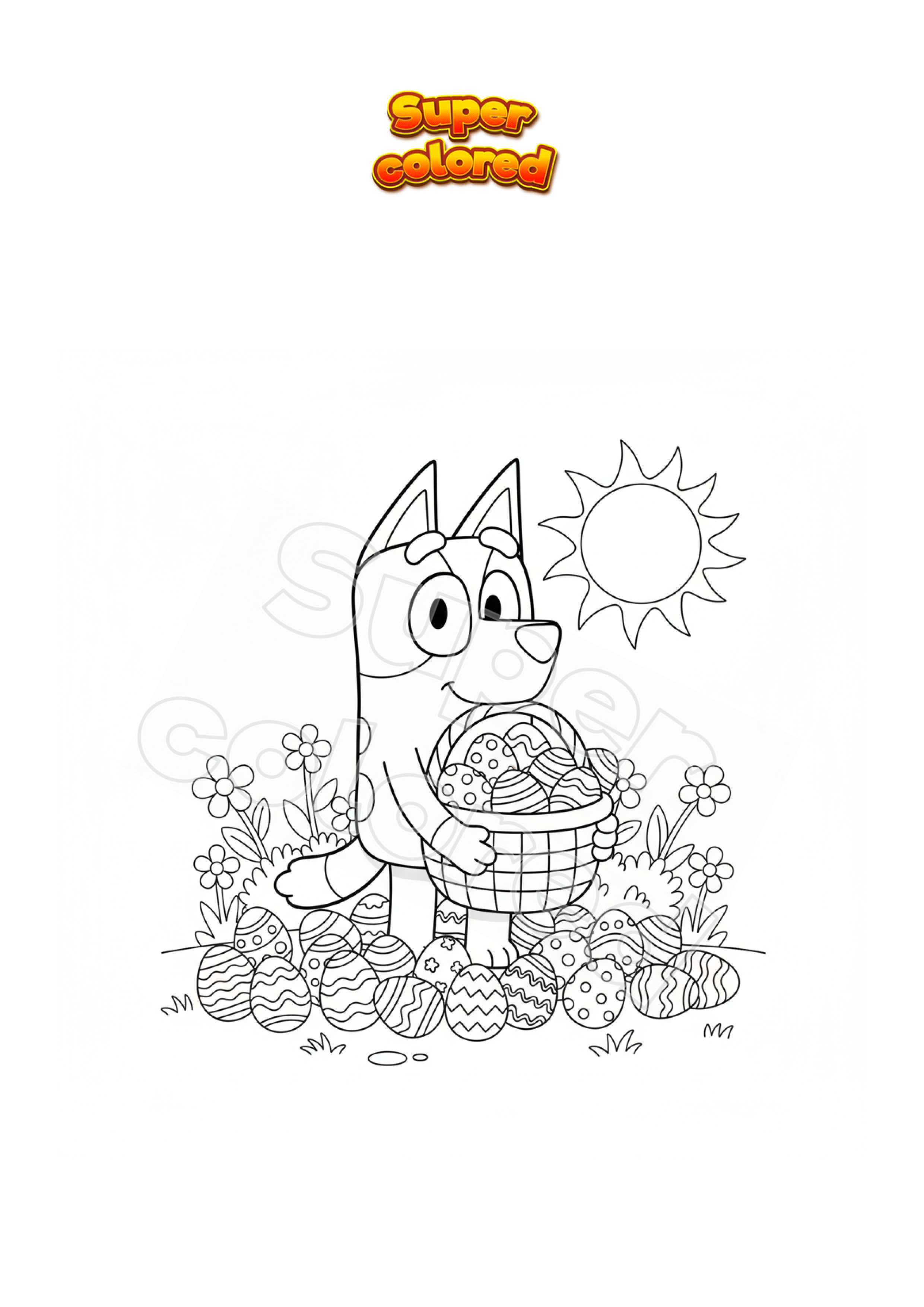 35 Coloring Pages Bluey