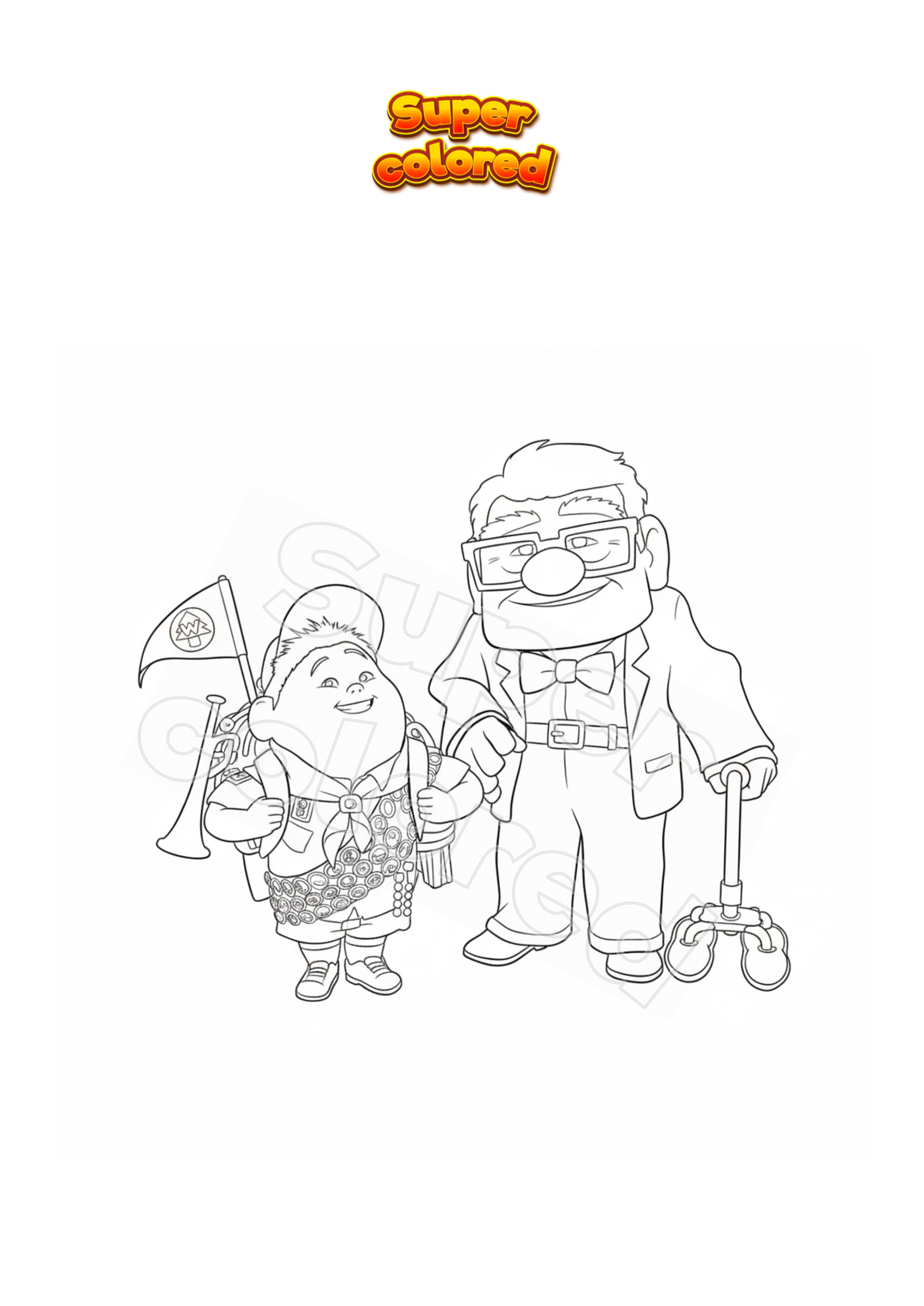 Coloring page Carl and Russell