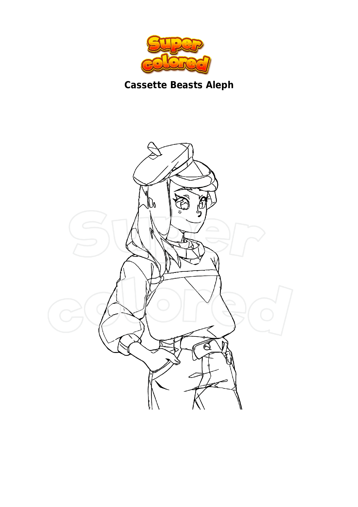 Coloring Page Cassette Beasts Aleph Supercolored