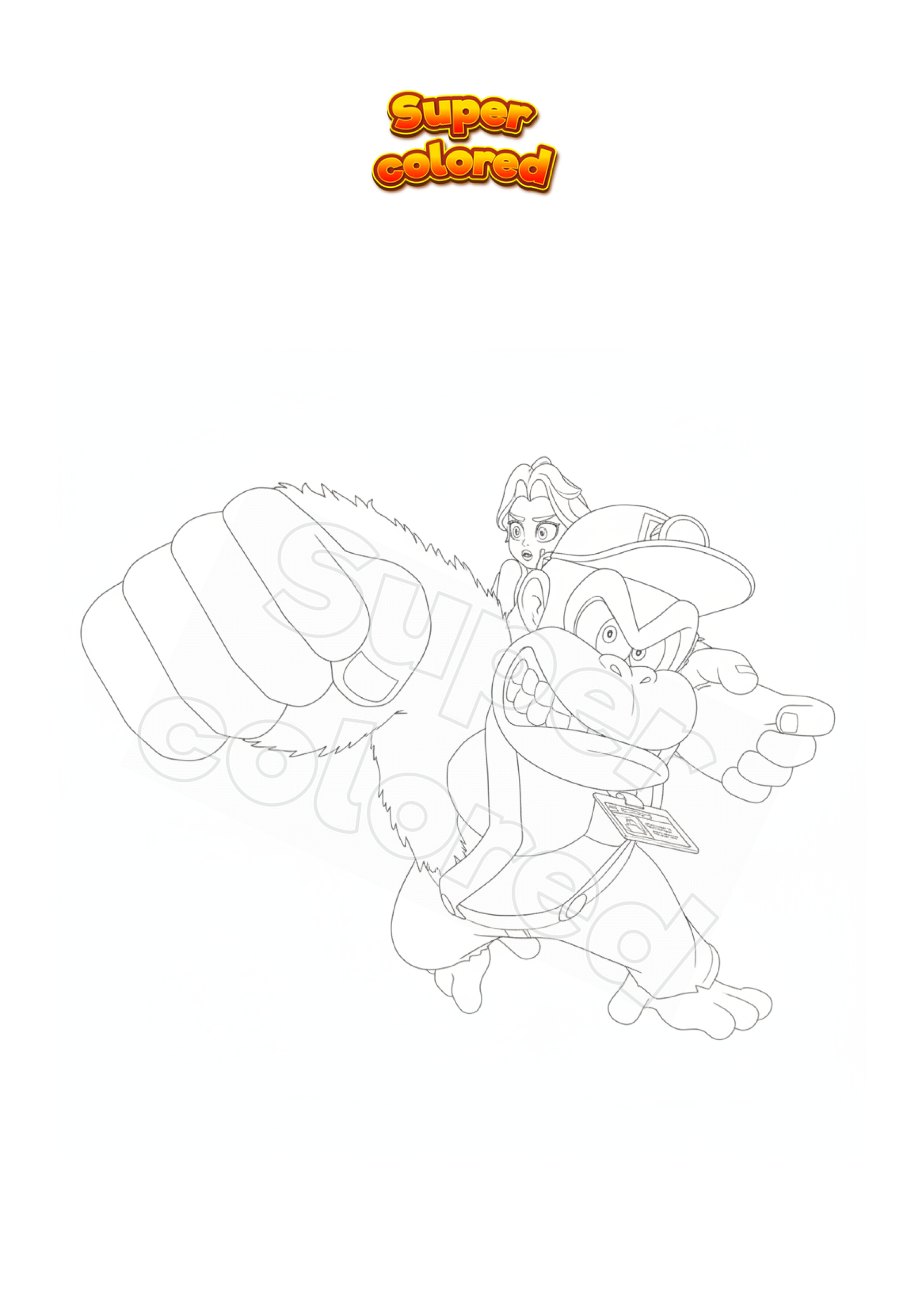 Coloring page Banana in Donkey Kong Bananza