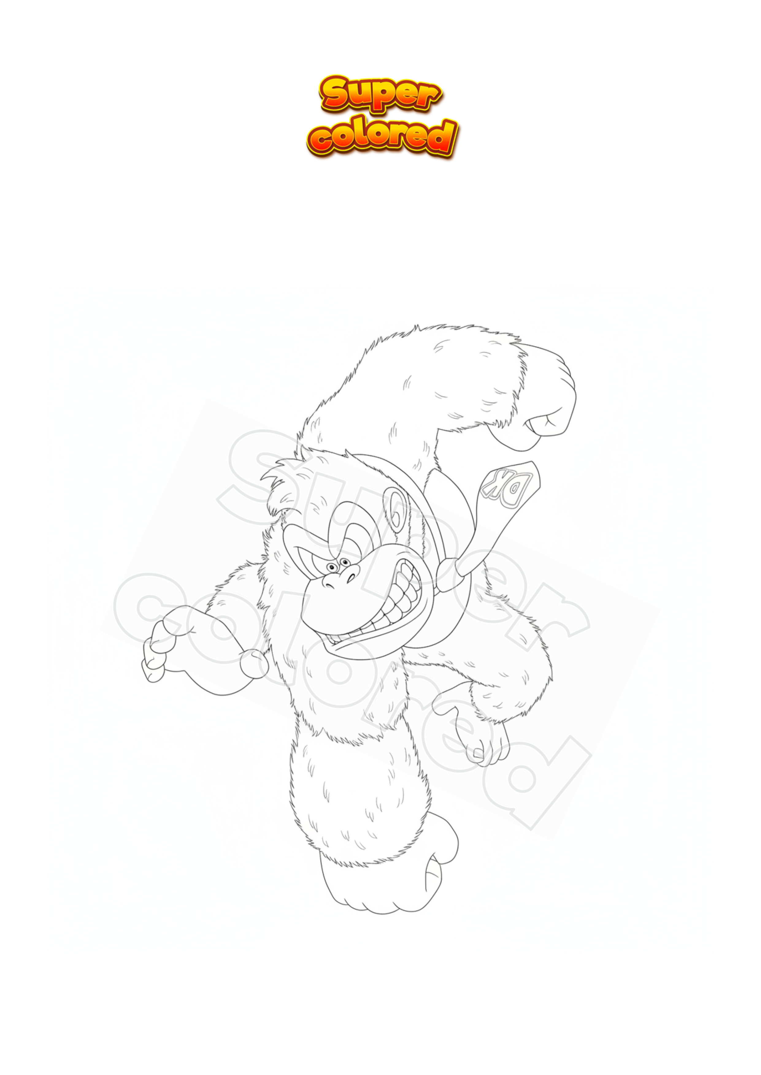 Coloring page Pauline sings Donkey Kong Bananza
