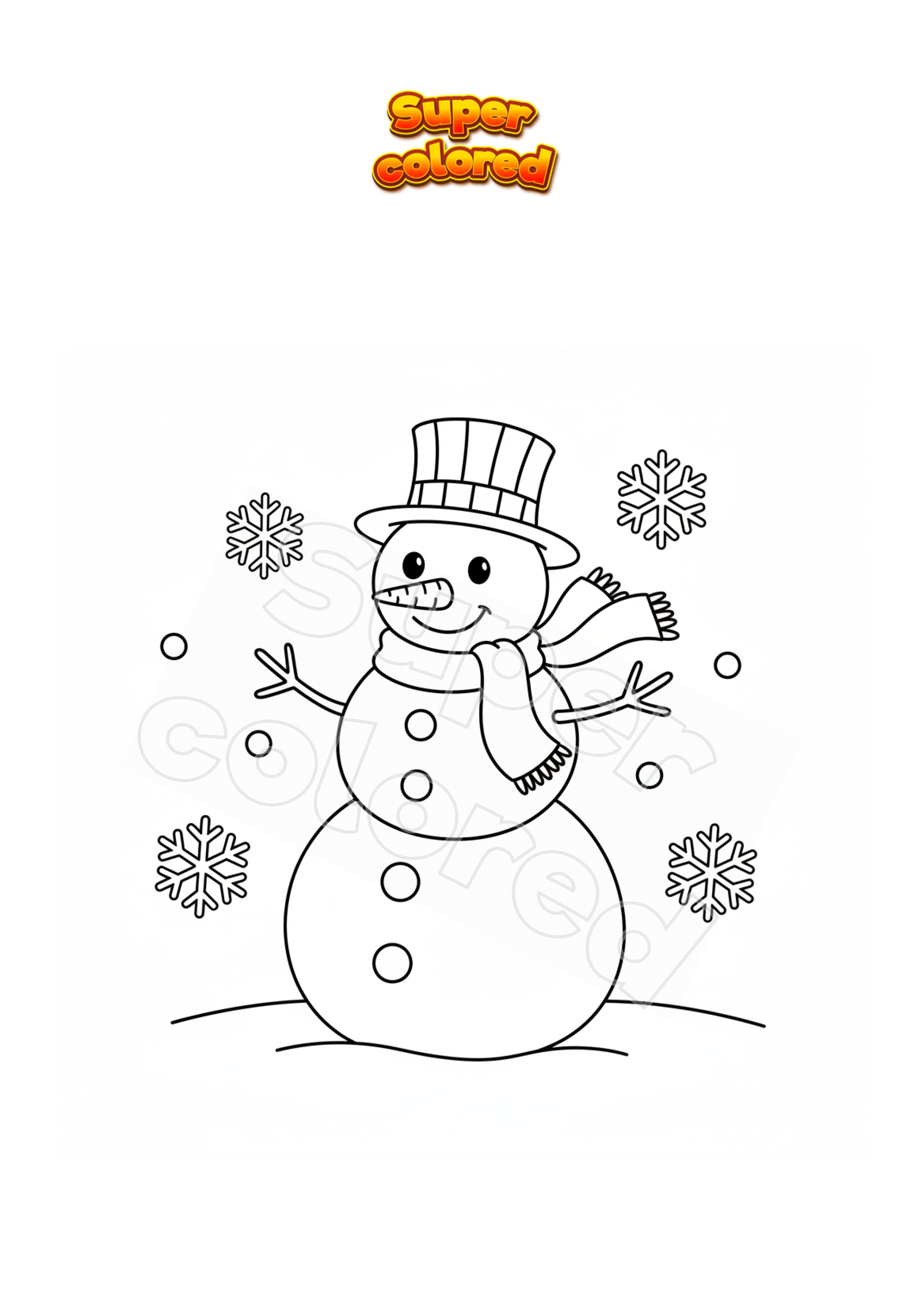 Coloring page Masha and the Bear build a snowman