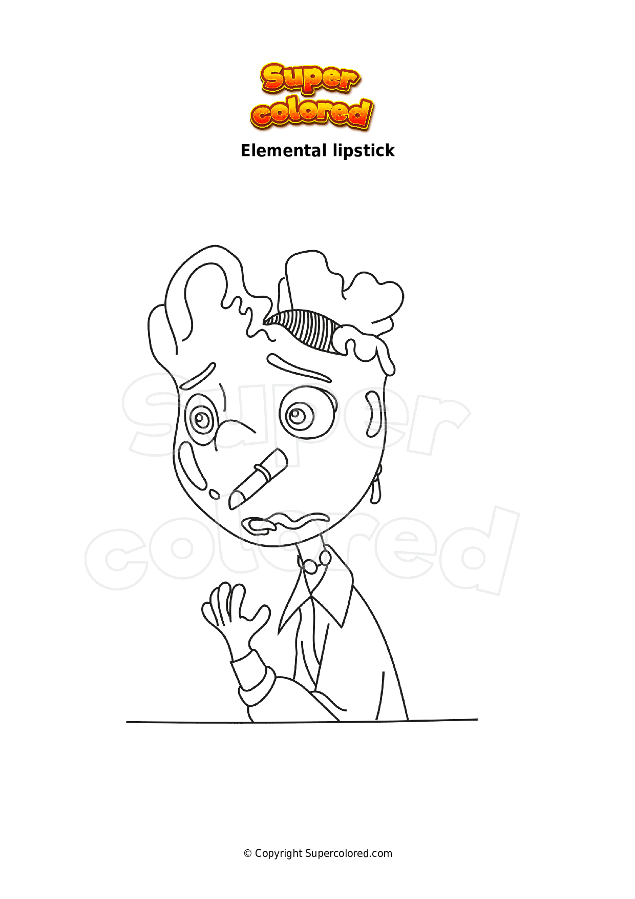 Coloring Page Elemental Lipstick Supercolored Coloring Page Elemental Lipstick Supercolored