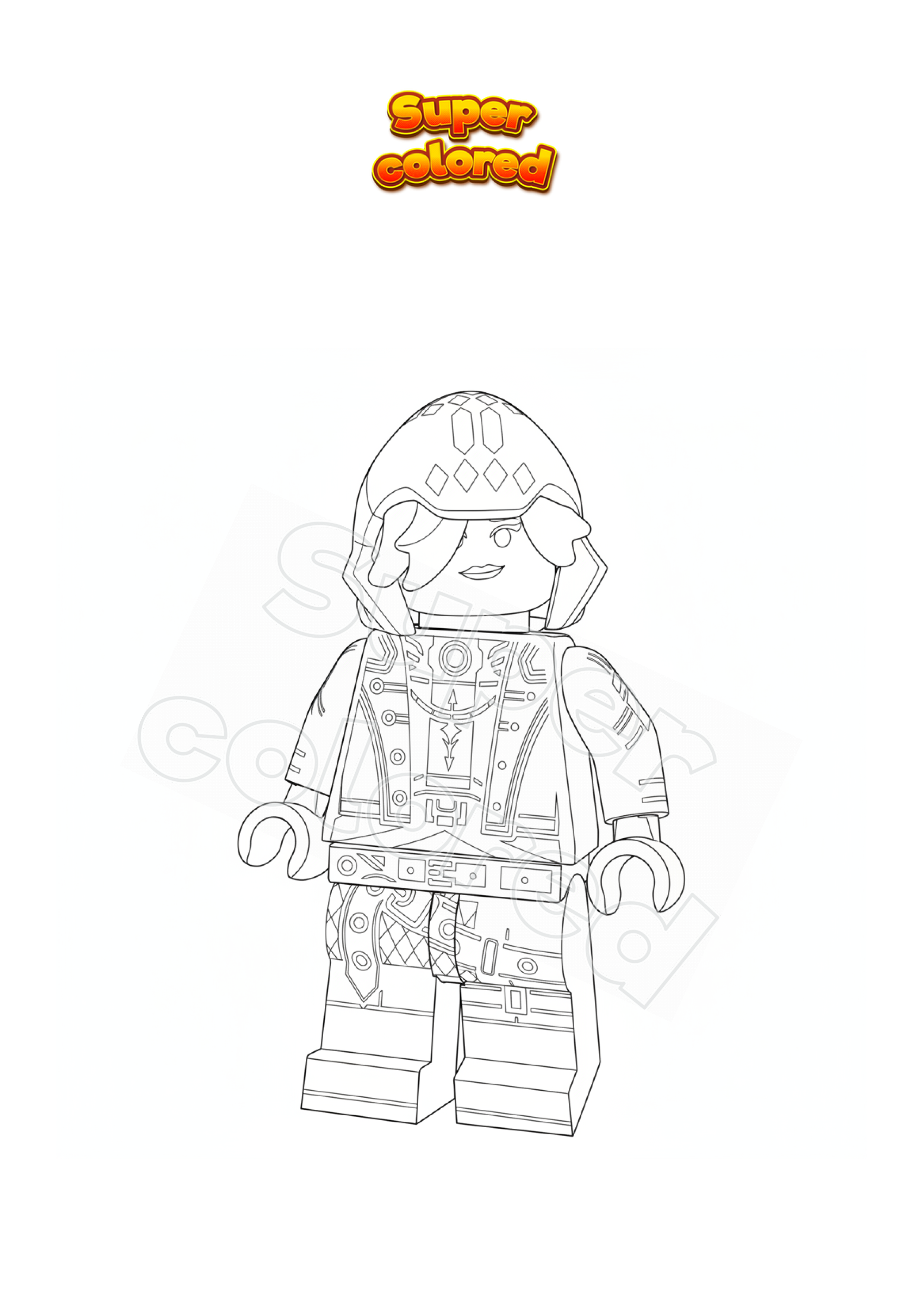 Coloring page Fortnite psylocke