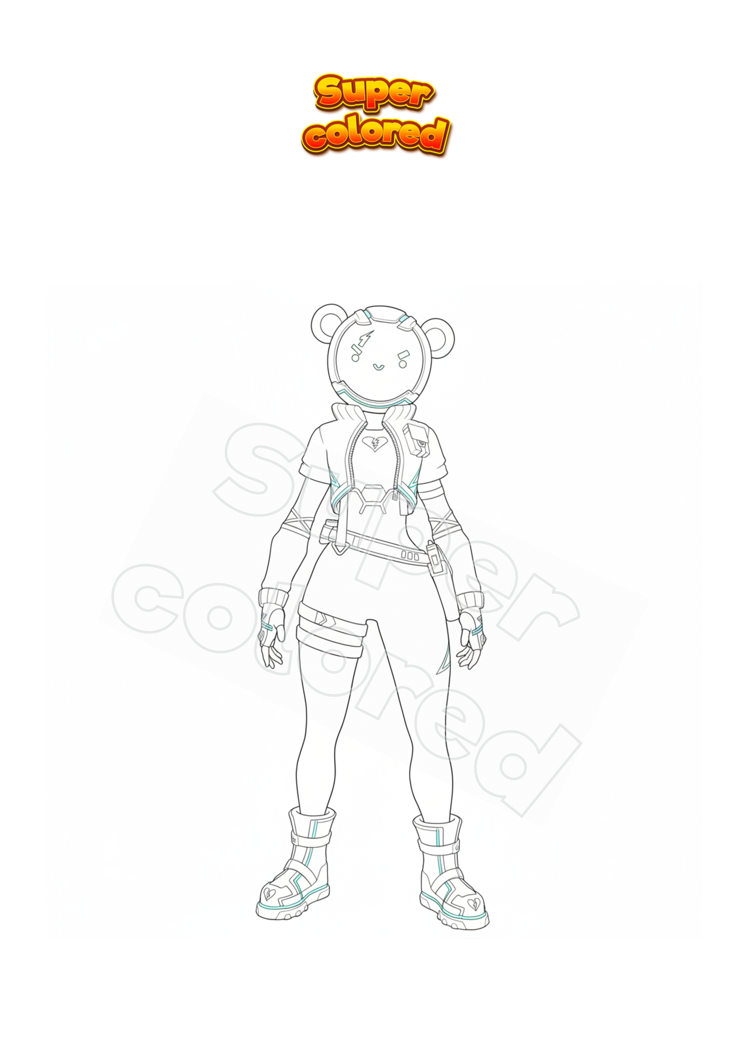 Coloring page Fortnite Cuddle Team Rider
