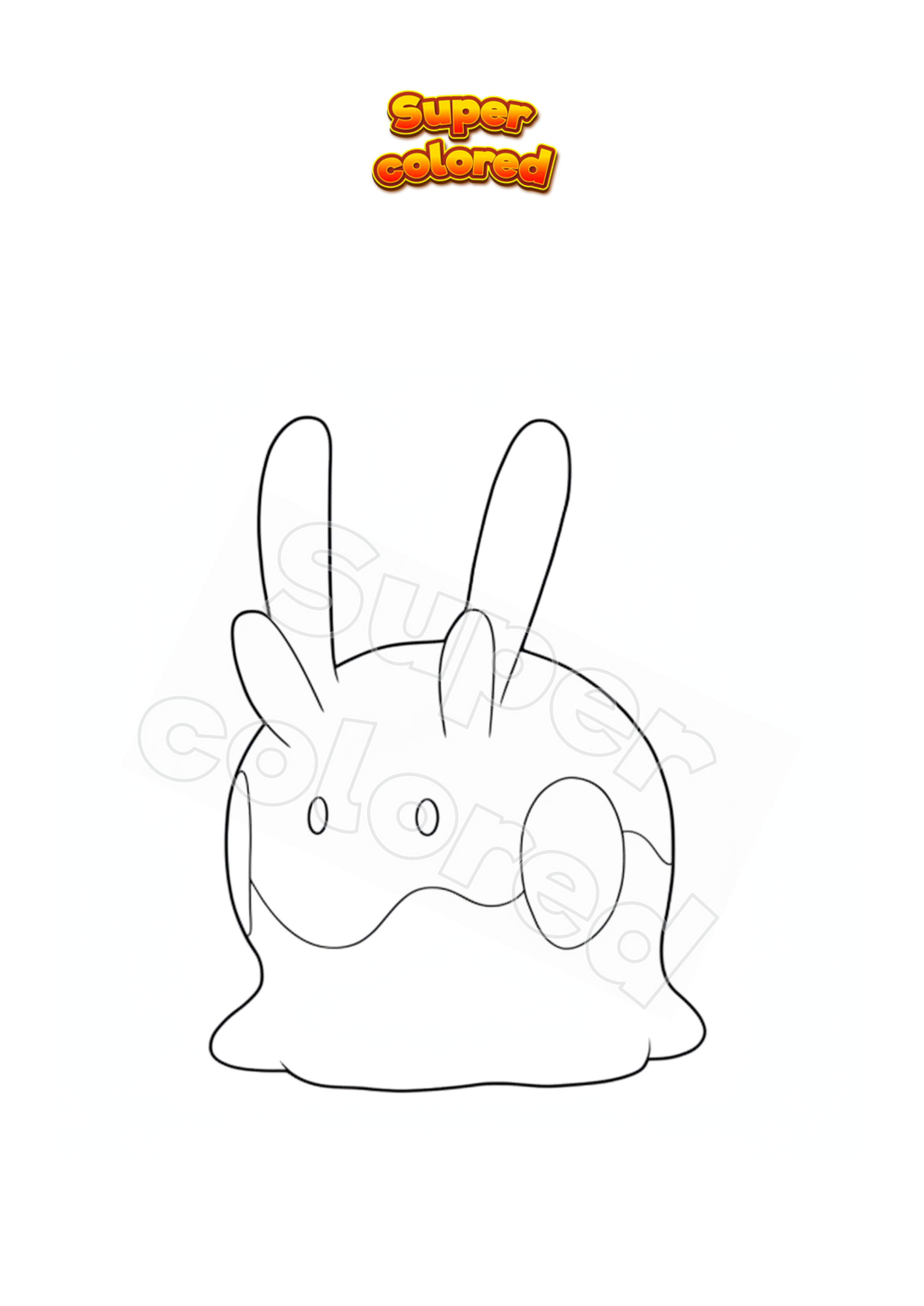 Coloring page Goomy Pokemon Pokopia