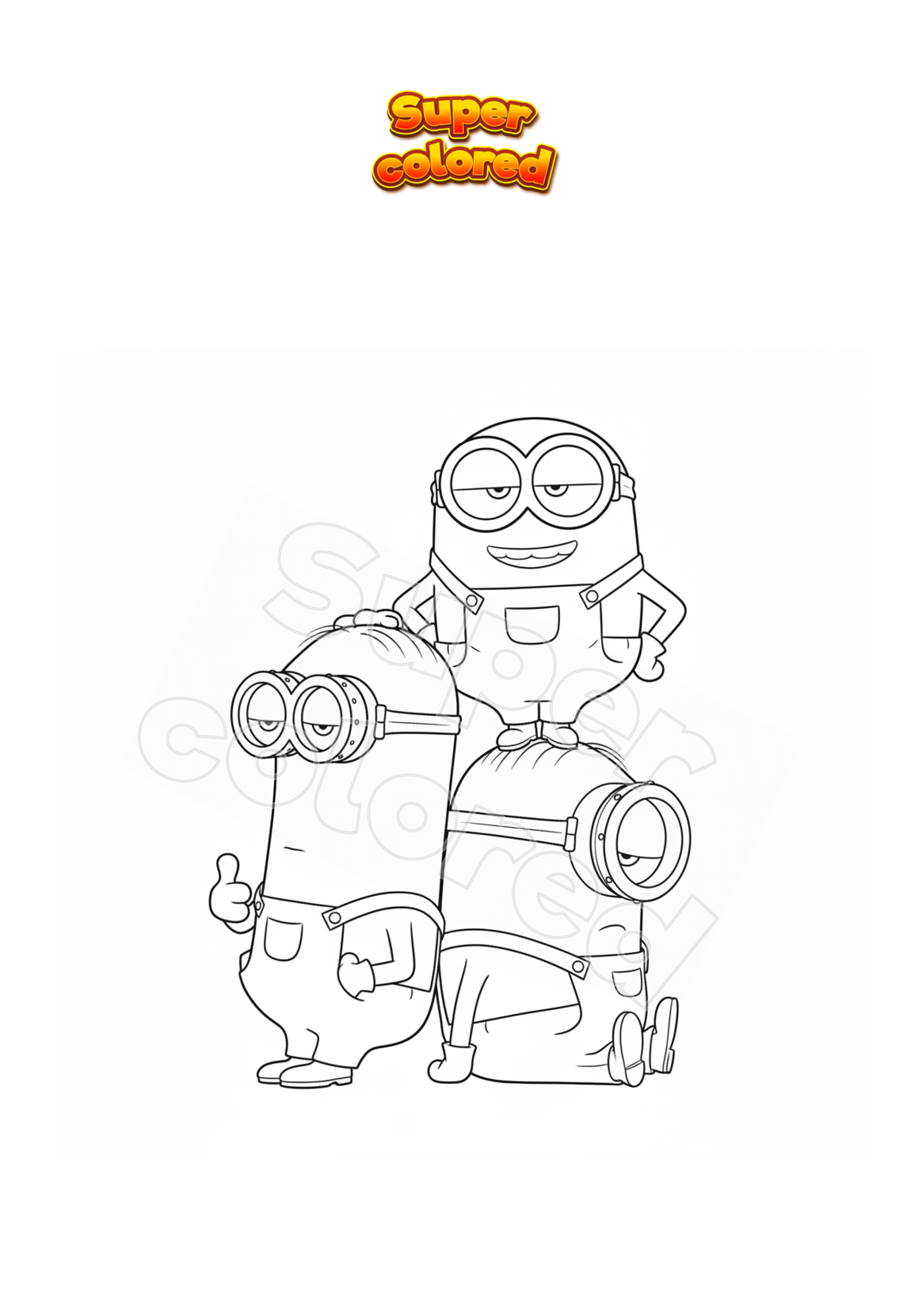 Coloring page Minions Tower