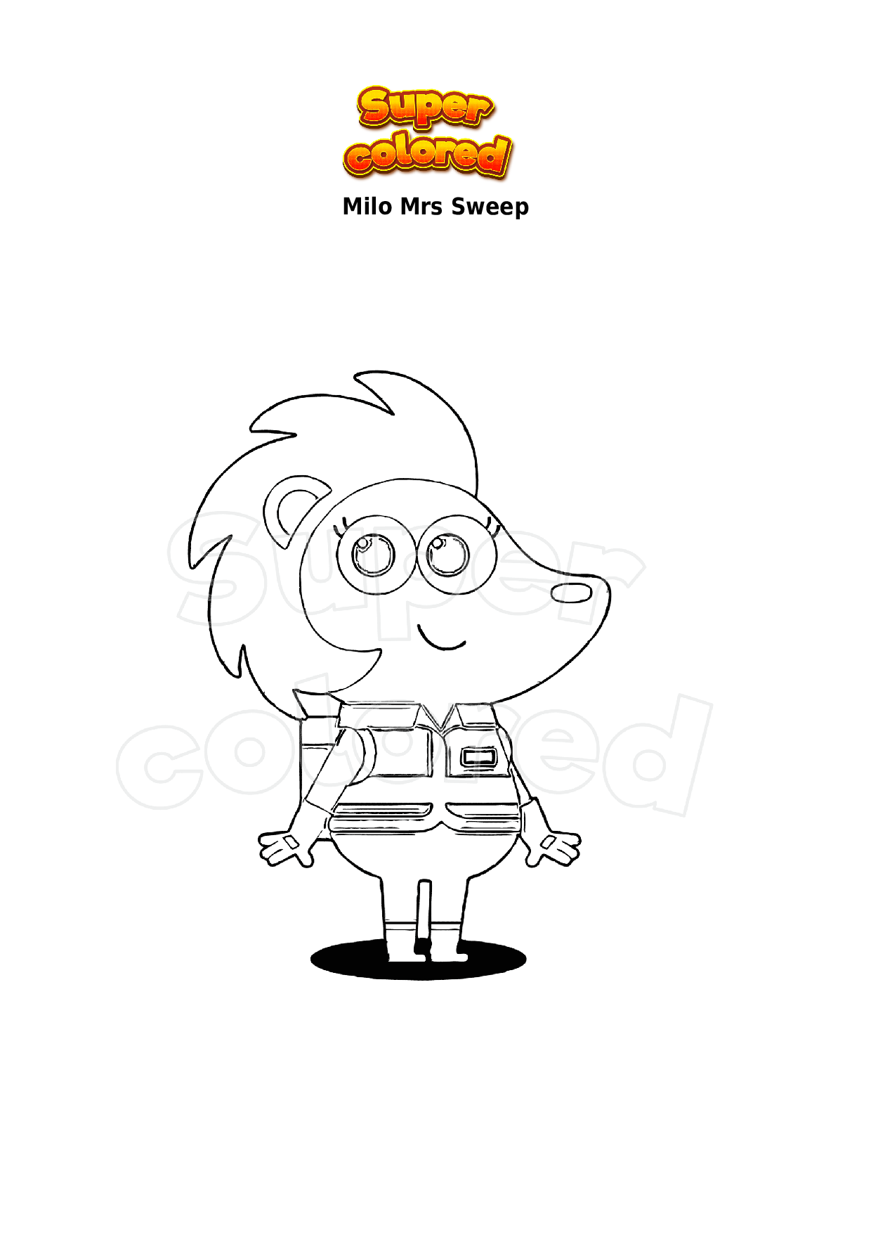 Coloring Page Milo Mrs Sweep Supercolored Coloring Page Milo Mrs Sweep Supercolored