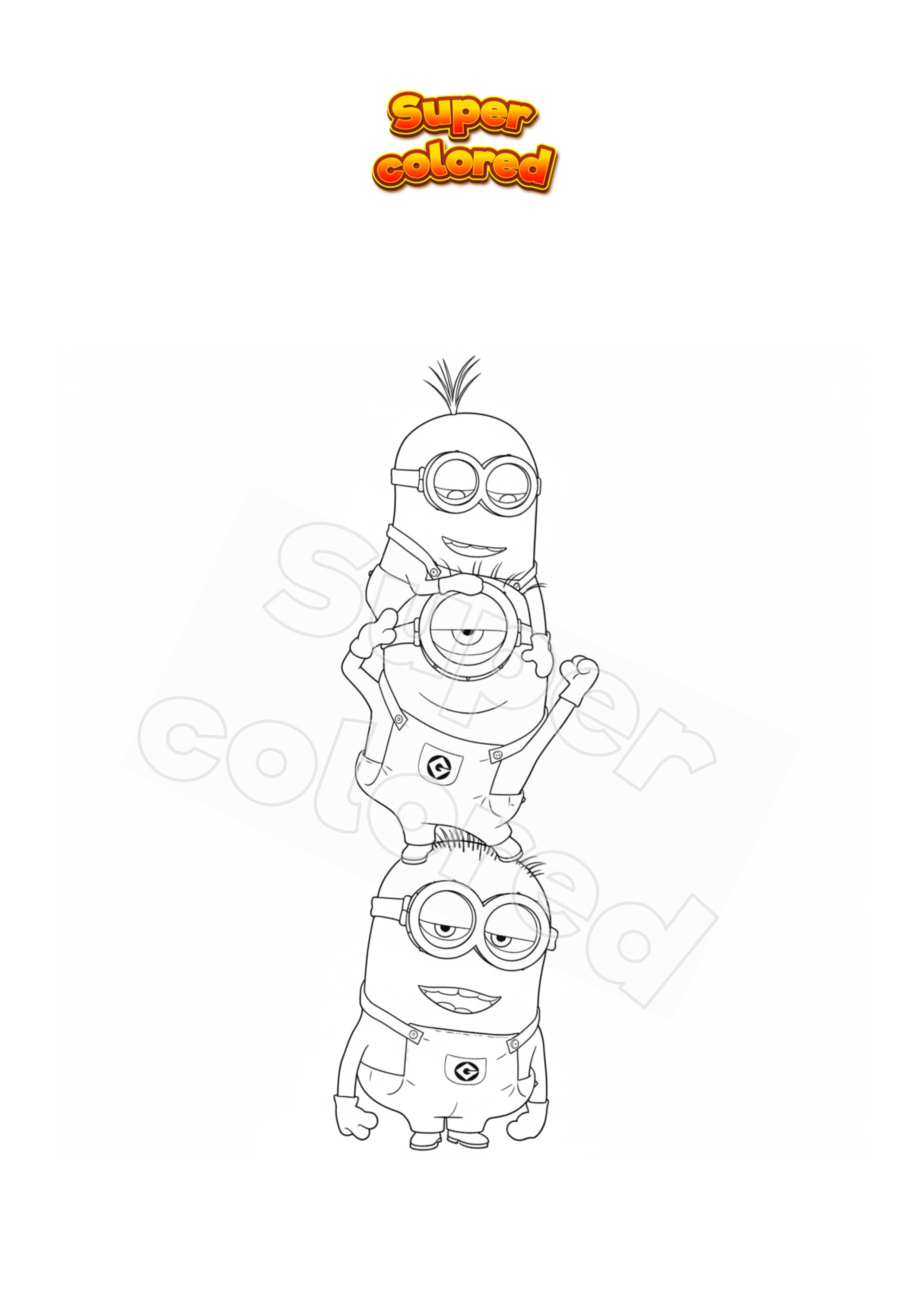 Coloring page Minions Tower