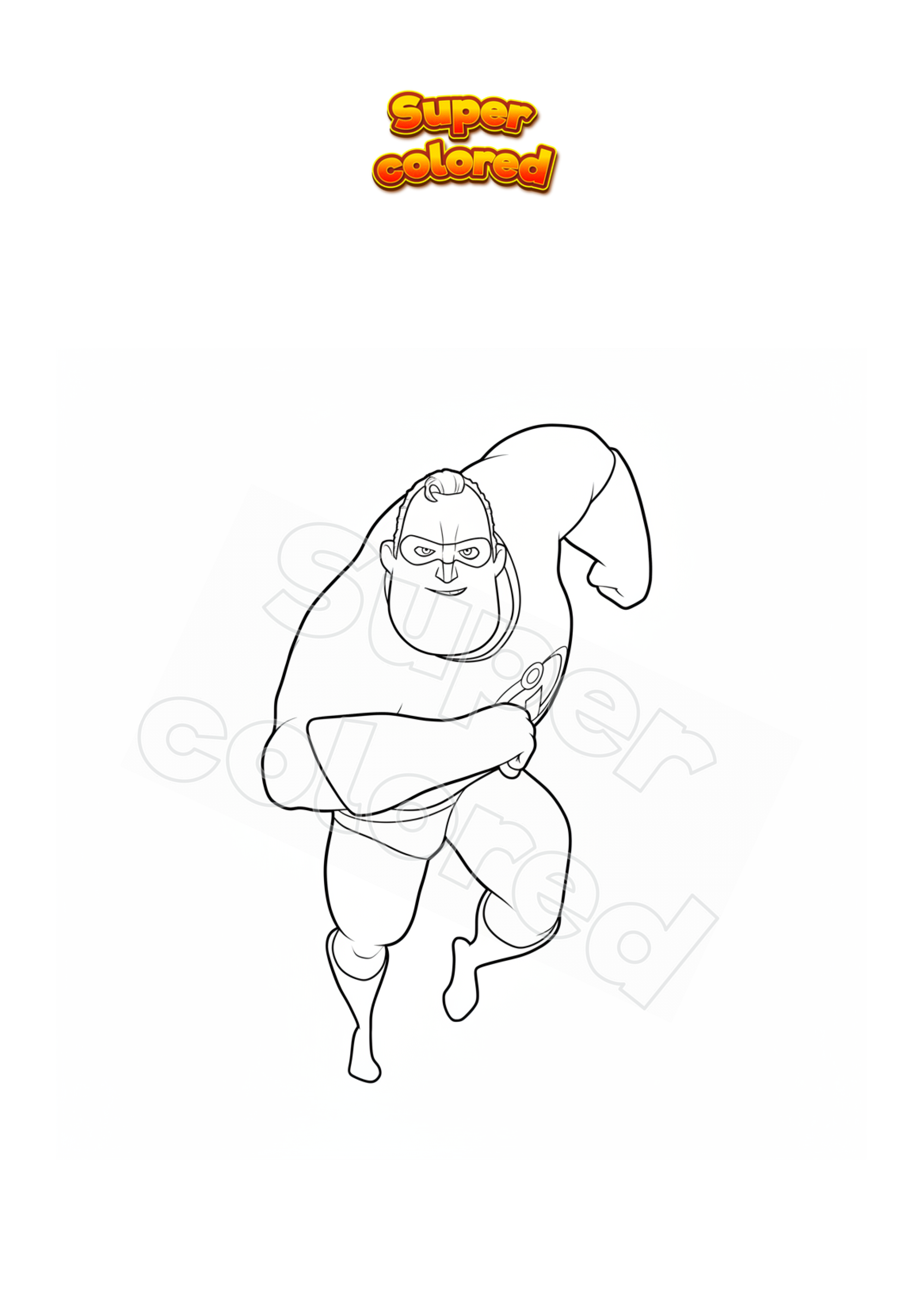 Coloring page Mr. Incredible