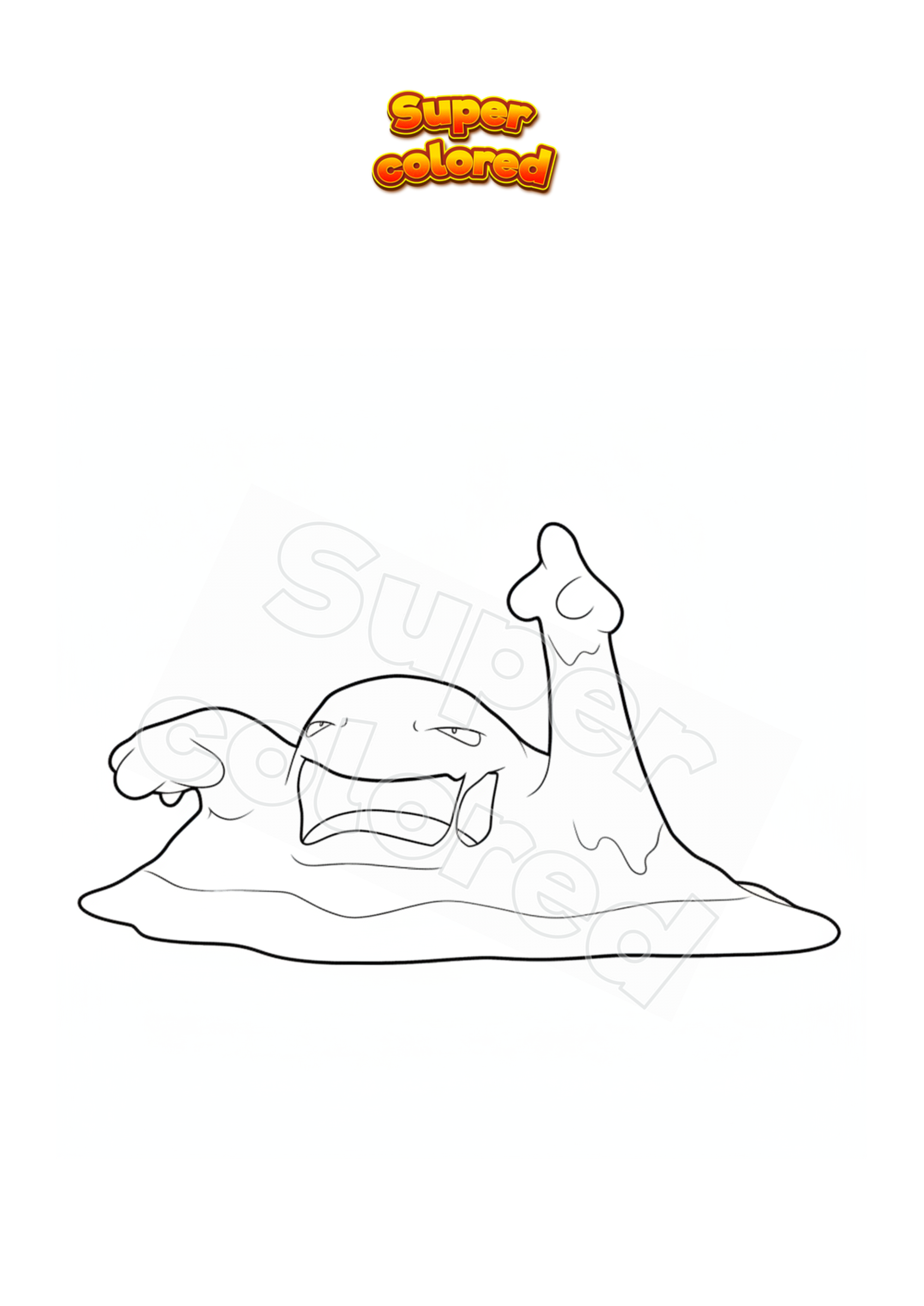 Coloring page Muk Pokemon Pokopia