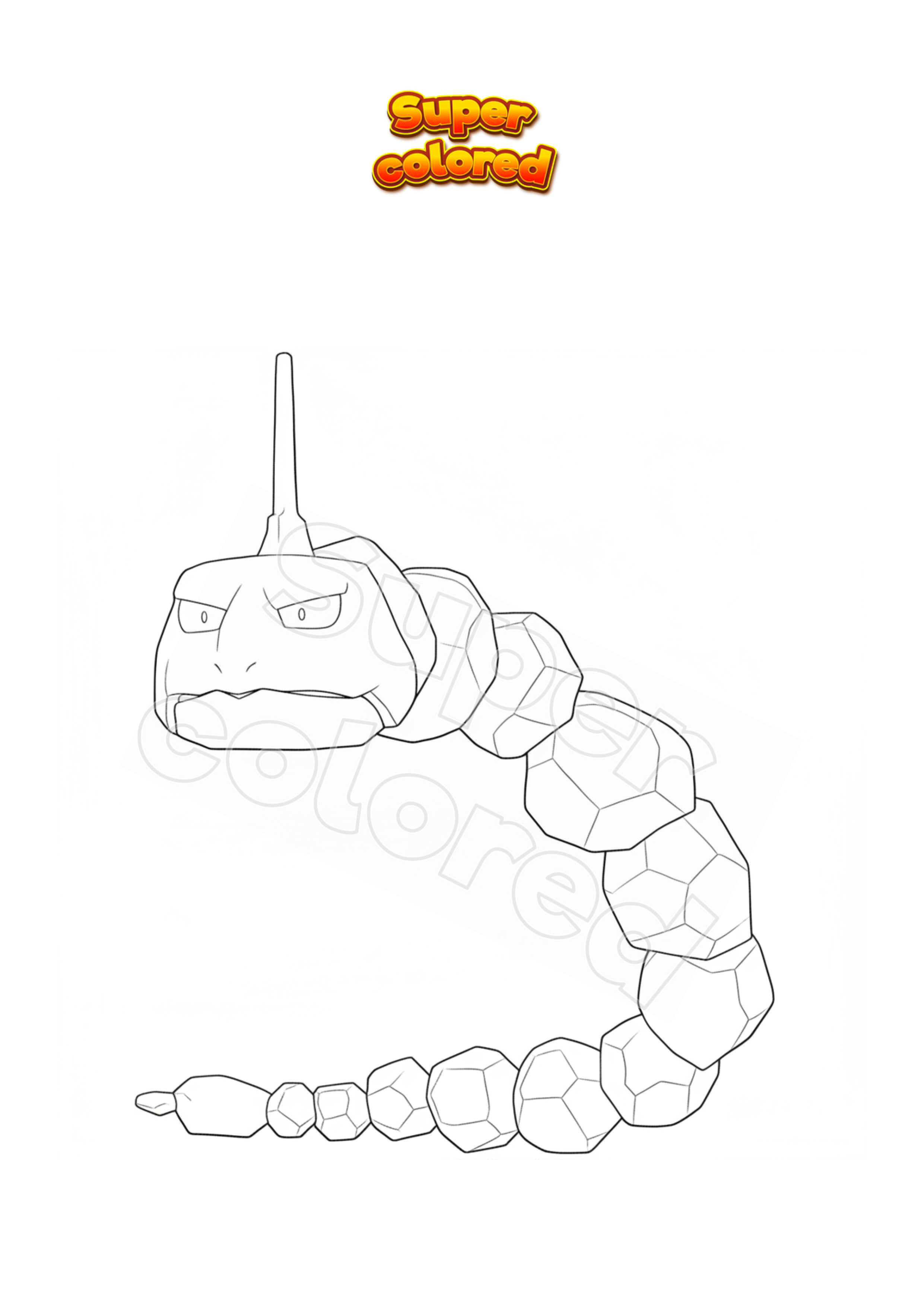 Coloring page Onix Pokemon Pokopia