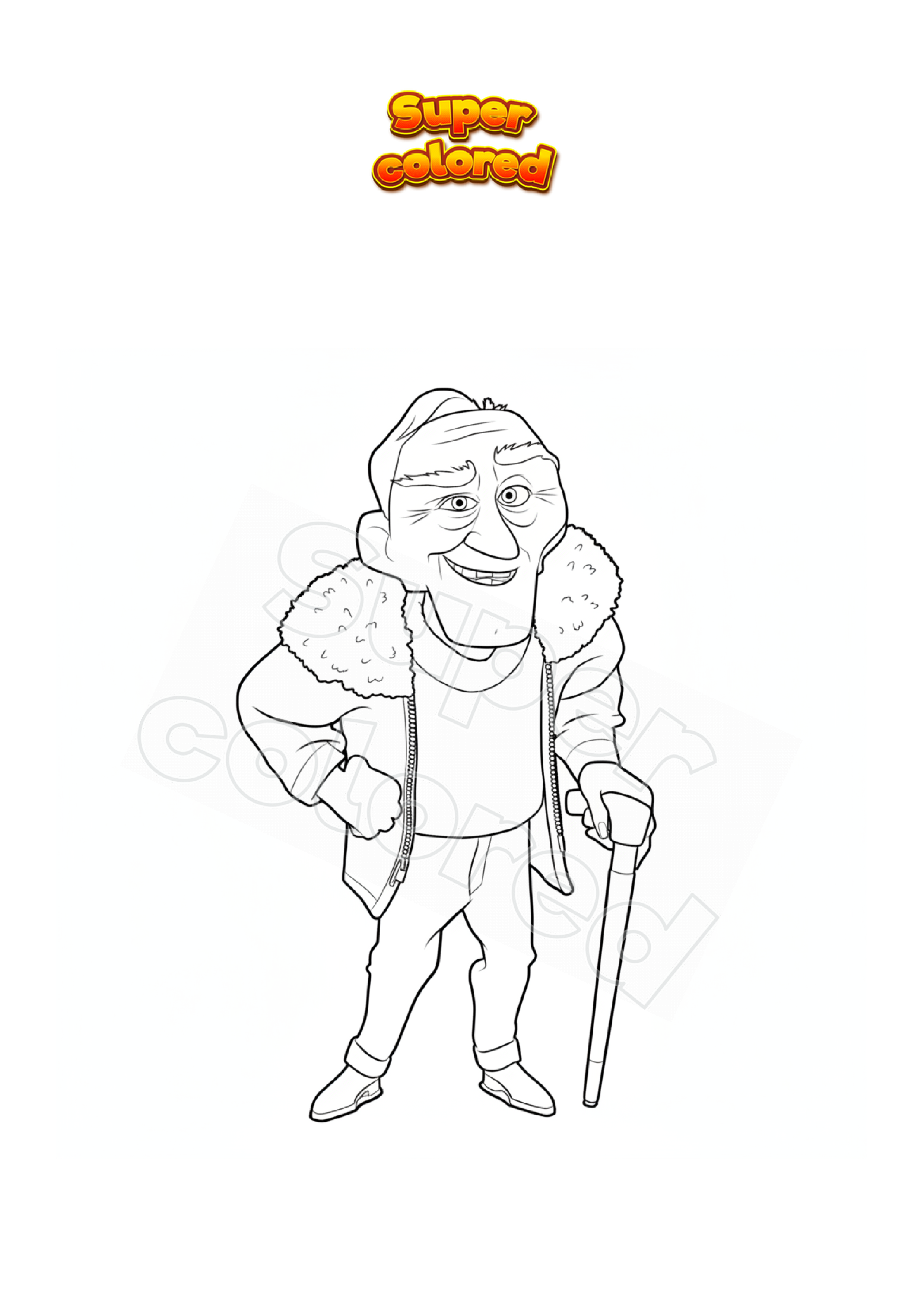 Coloring page The villain of UP