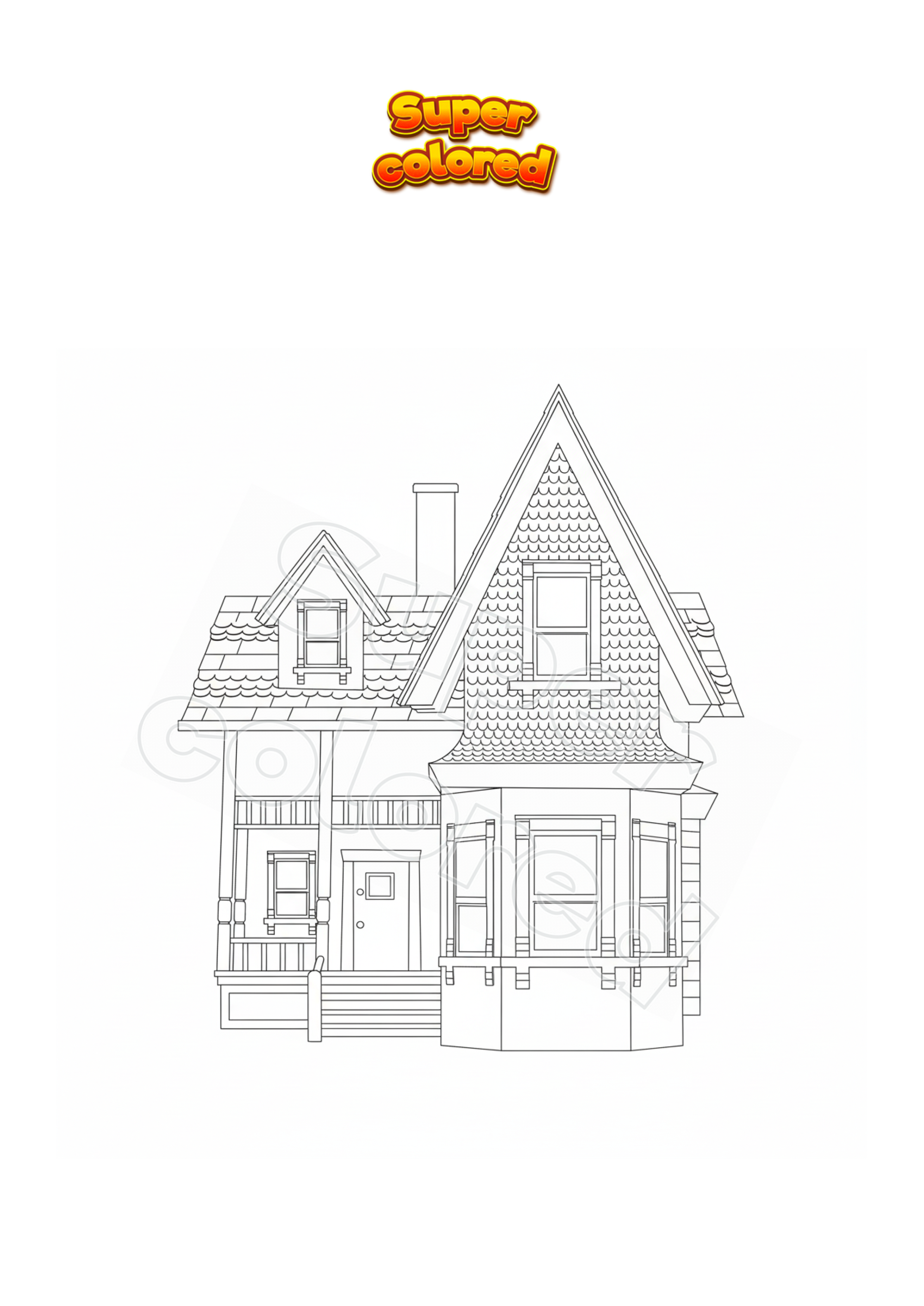 Coloring page UP House