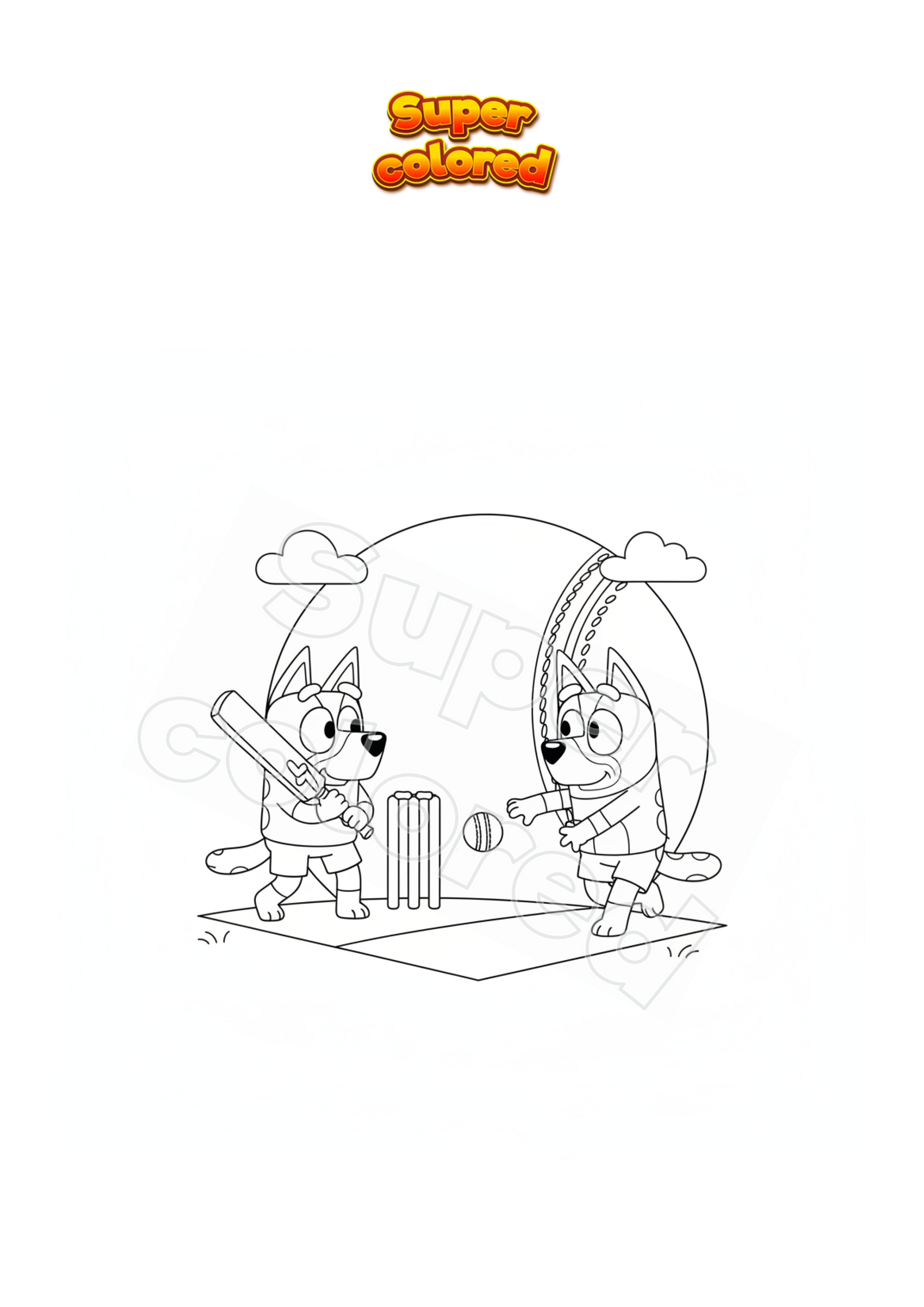 Dibujo para colorear Mandala Bluey