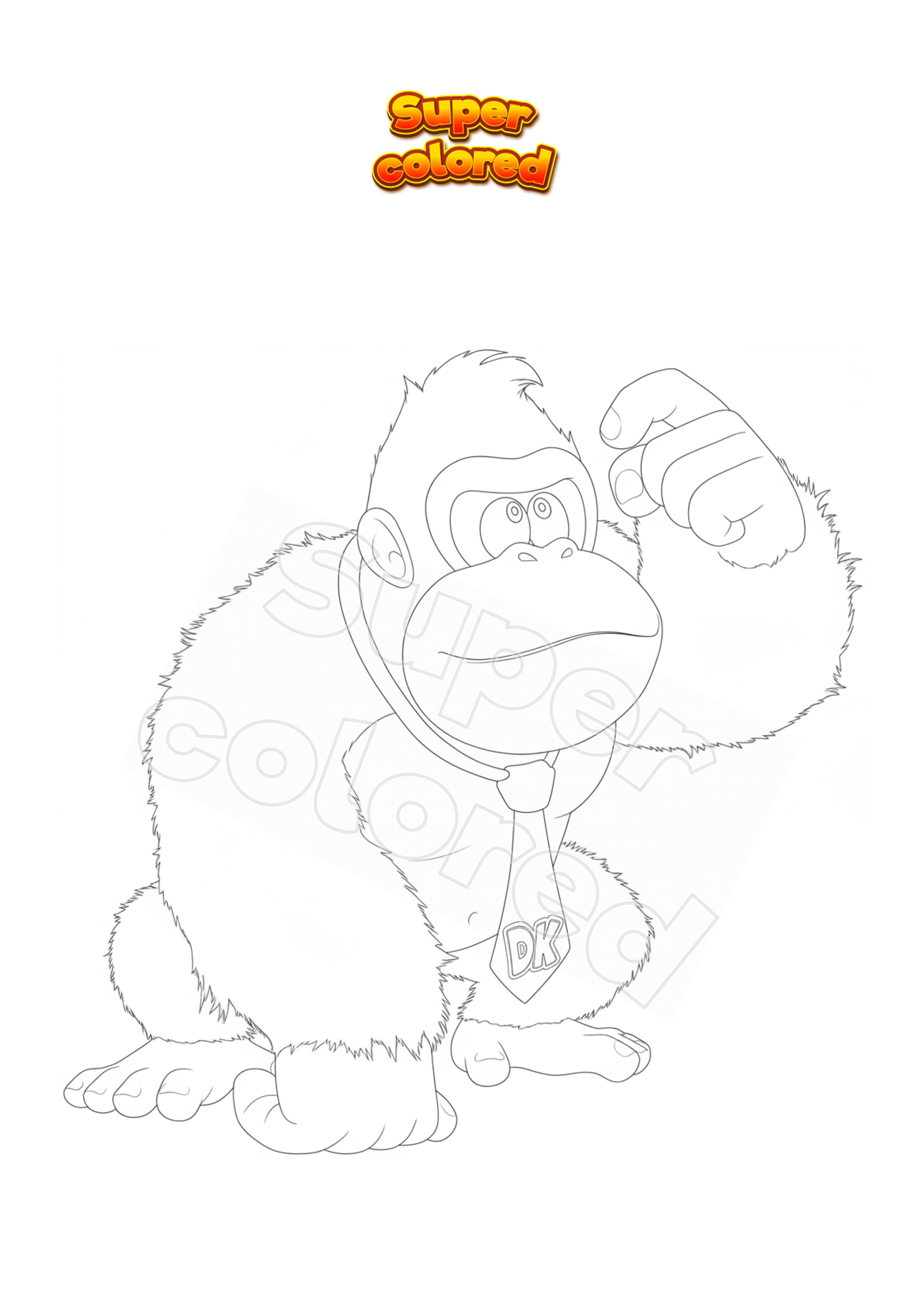 Dibujo para colorear Donkey Kong Bananza Avestruz