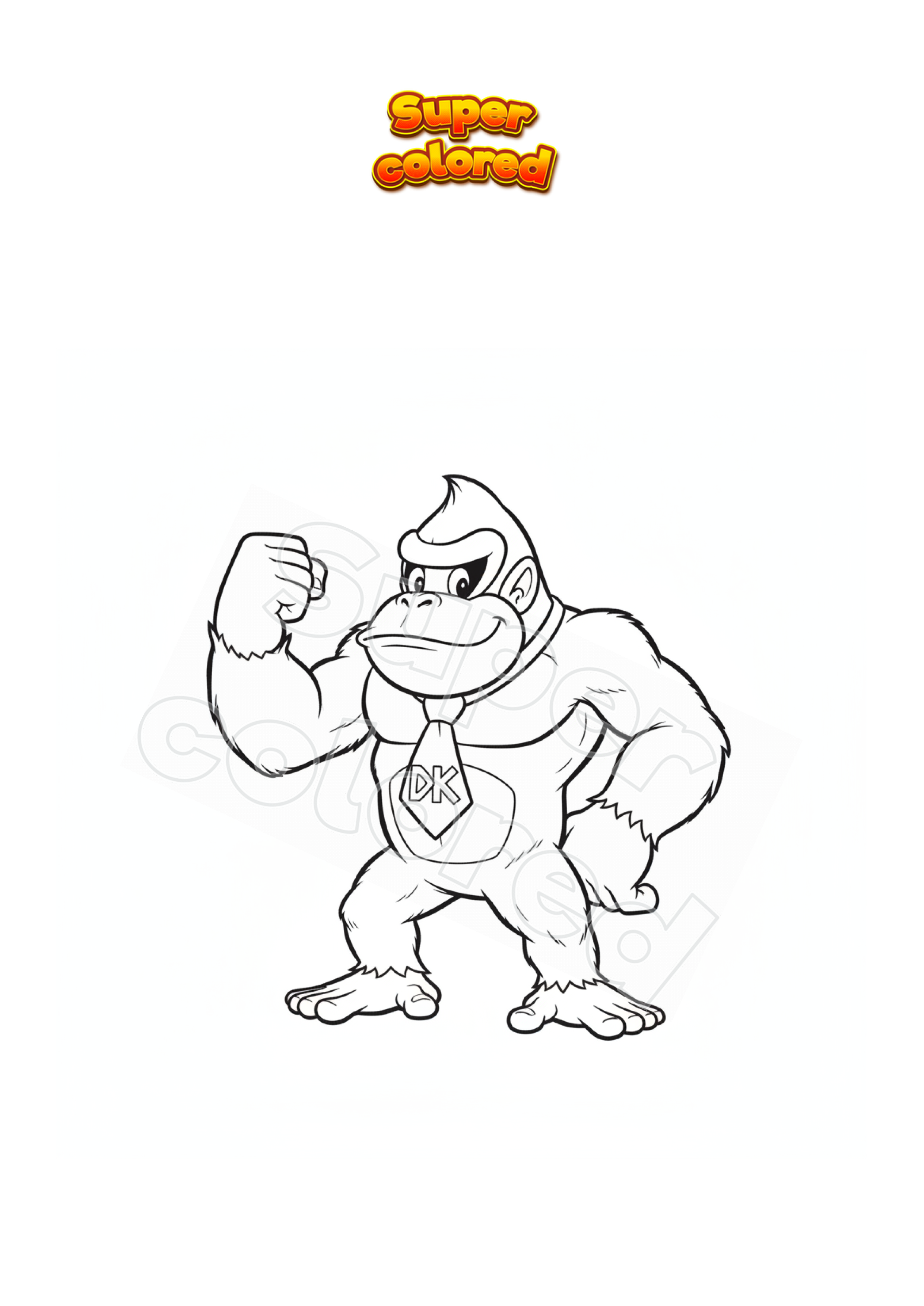 Dibujo para colorear Pauline con Donkey Kong
