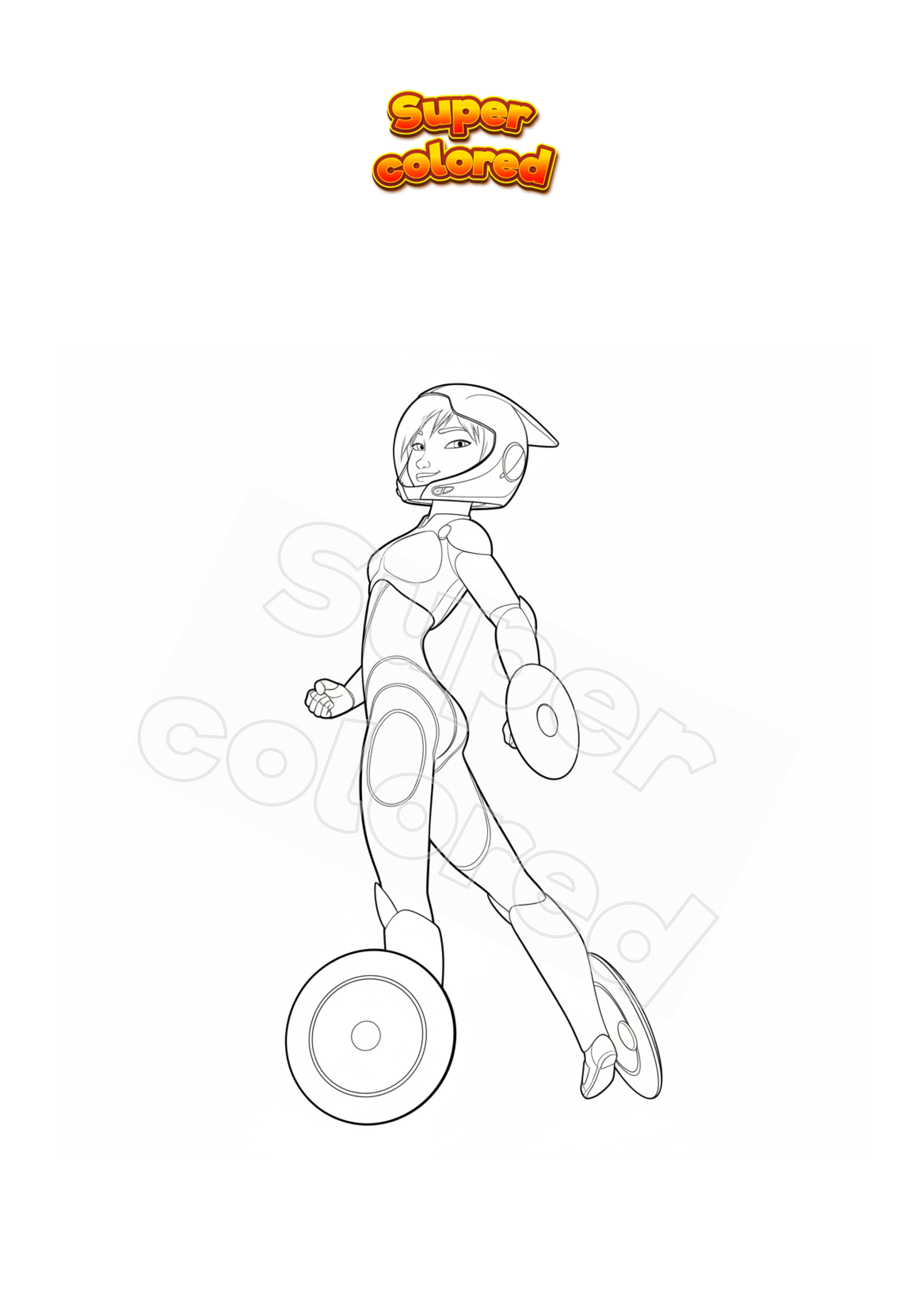 Dibujo para colorear Gogo Grandes Héroes 6