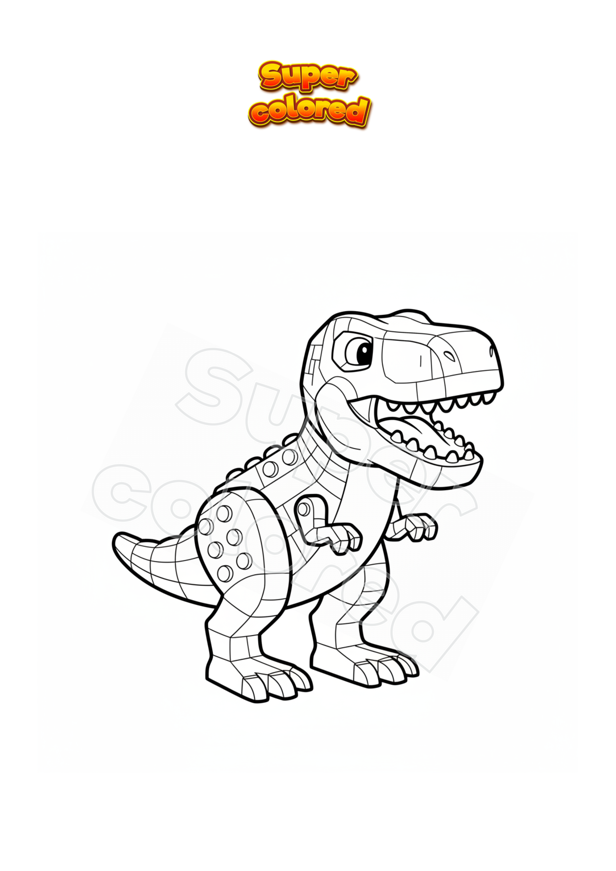 Dibujo para colorear Lego T-Rex