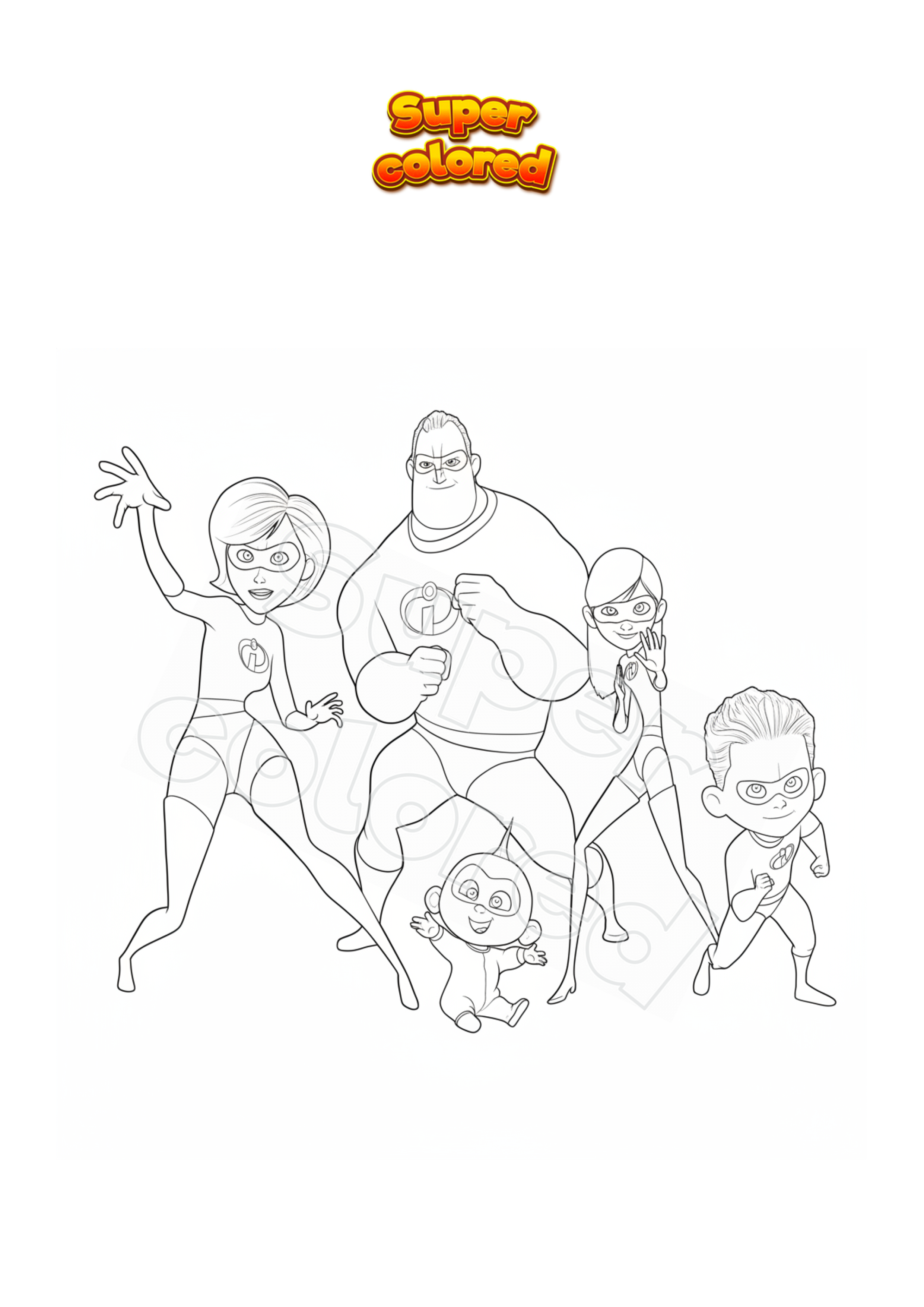 21 Dibujos Para Colorear Los Increíbles