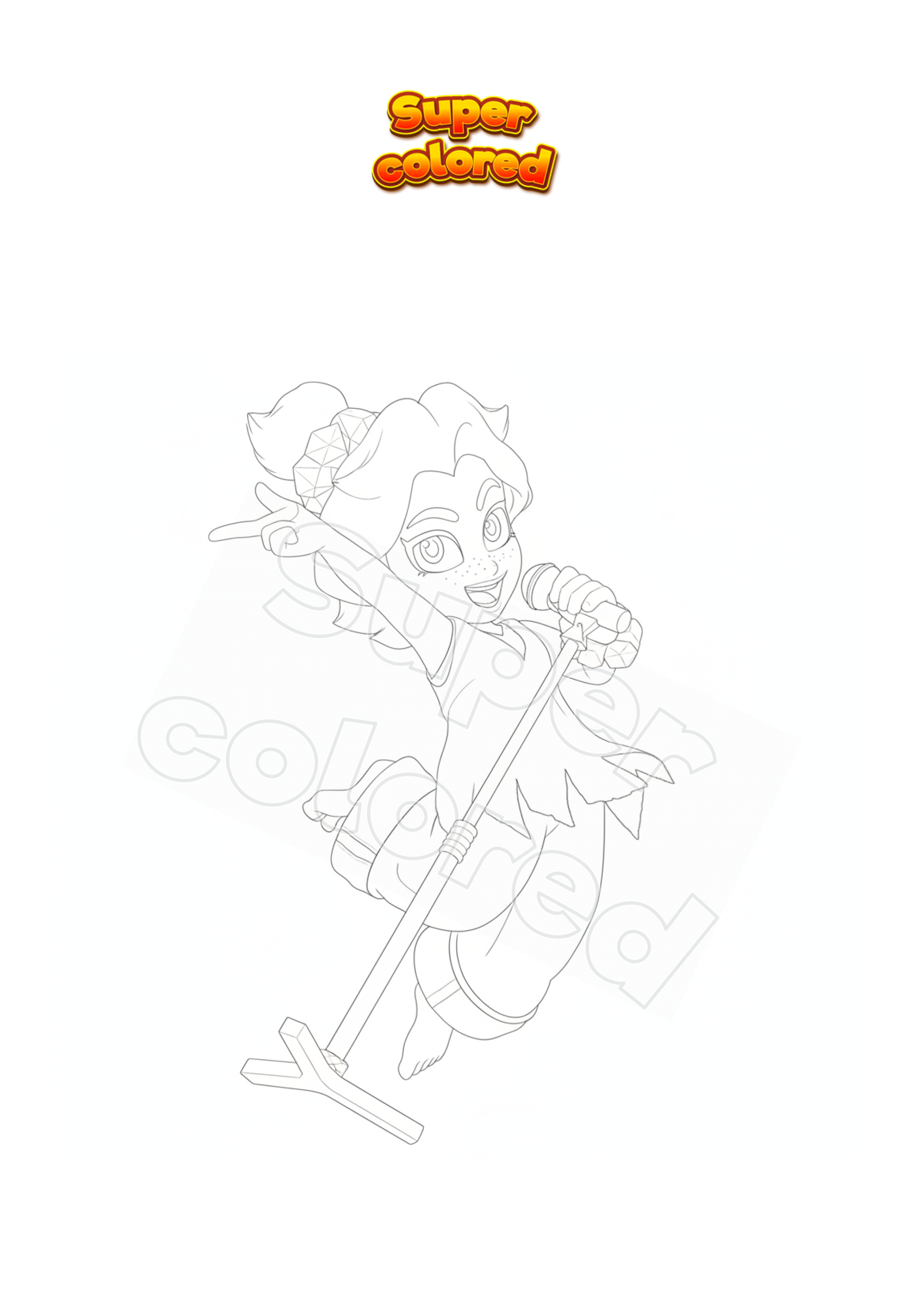 Dibujo para colorear Pauline Gems Donkey Kong Bananza