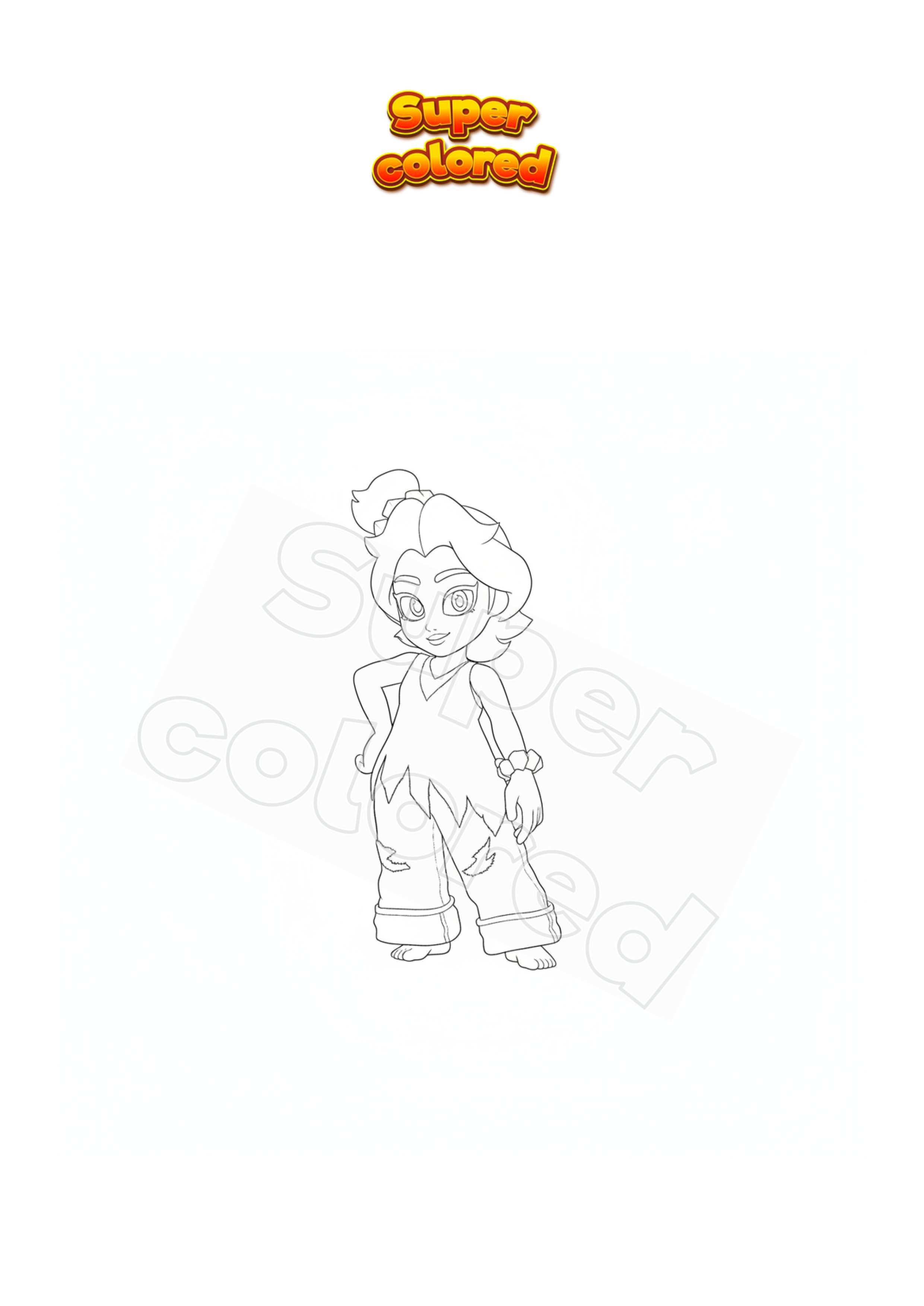 Dibujo para colorear Pauline Gems Donkey Kong Bananza