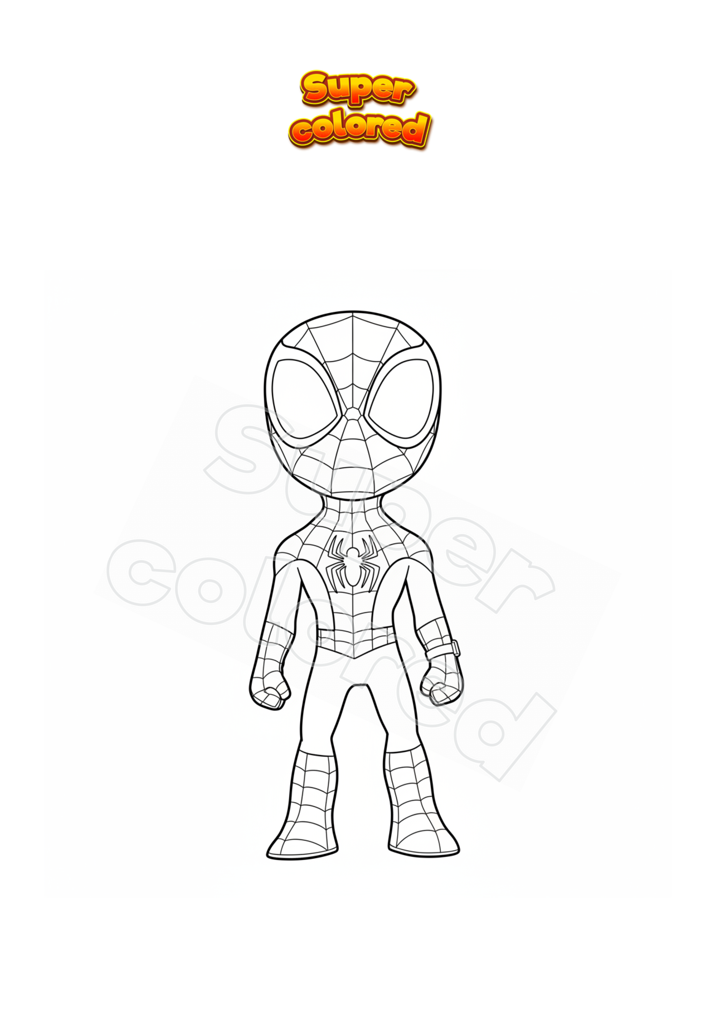 Dibujo para colorear Peter Parker Spidey
