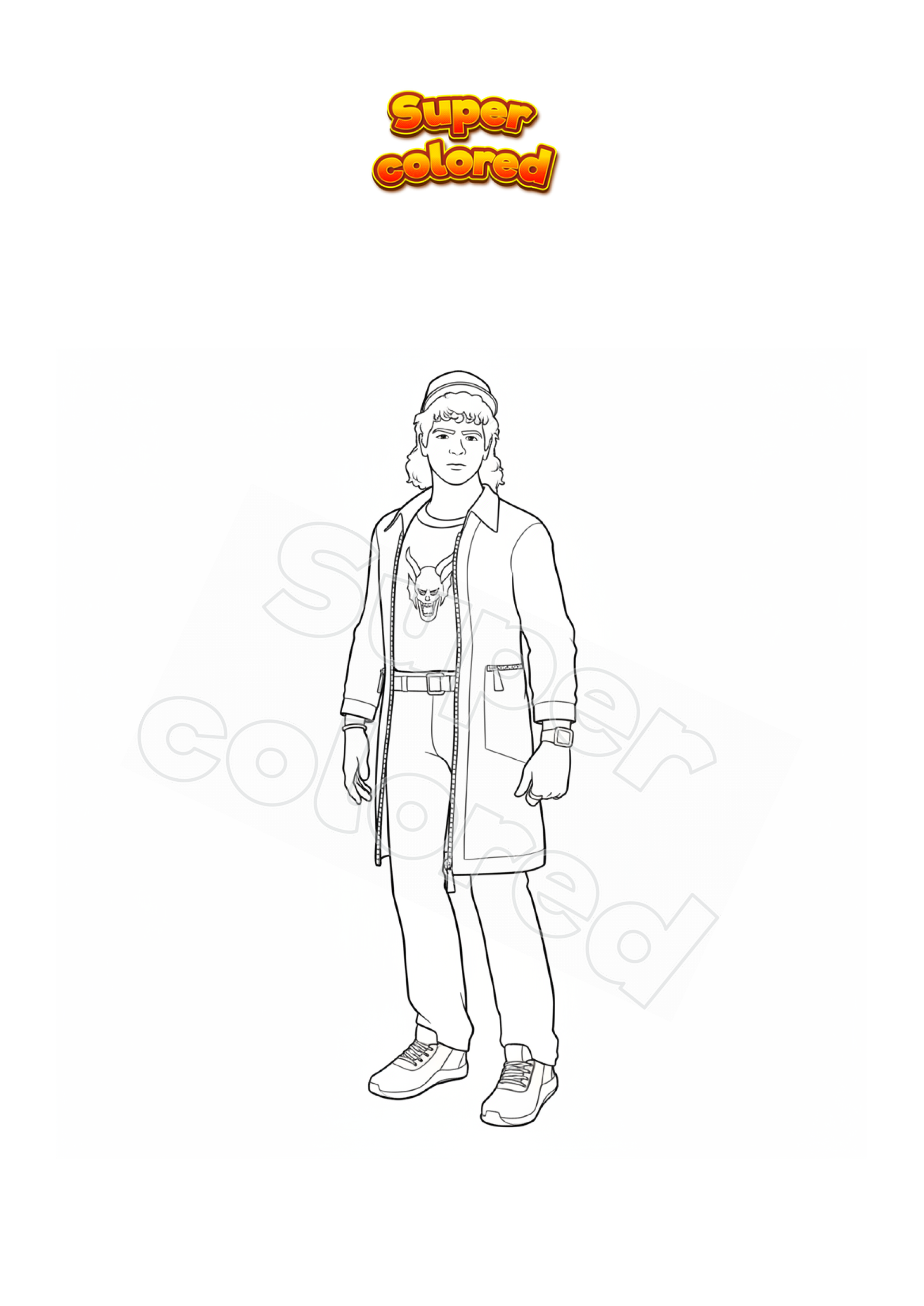 Disegno da colorare Fortnite Dustin Henderson Stranger Things