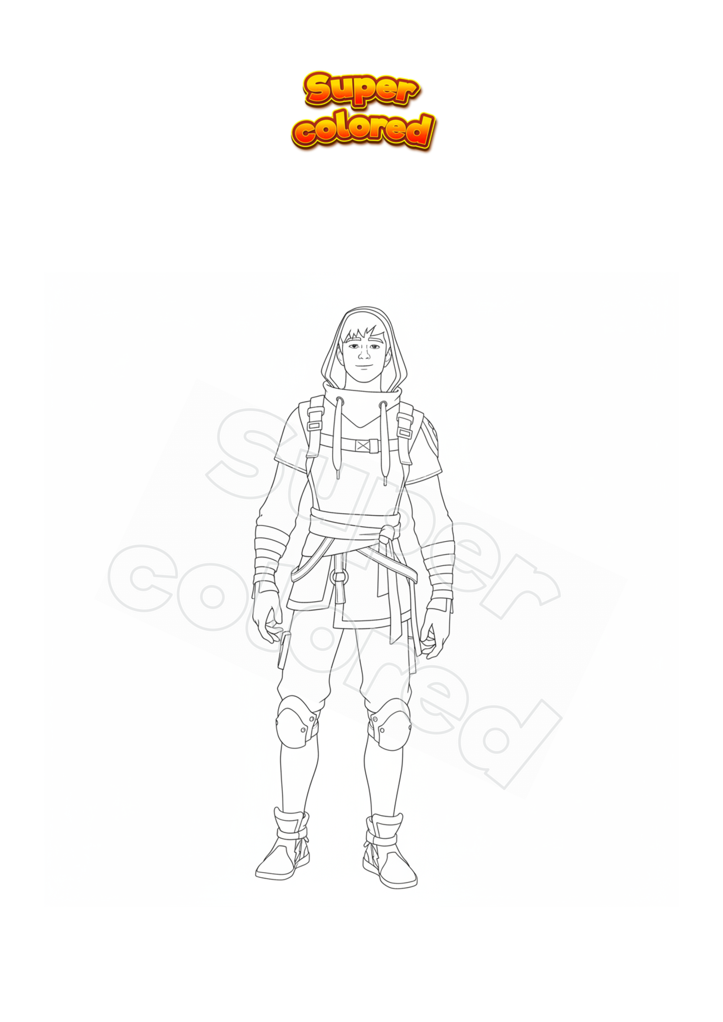 Disegno da colorare Fortnite LIGHTNING Master Jay