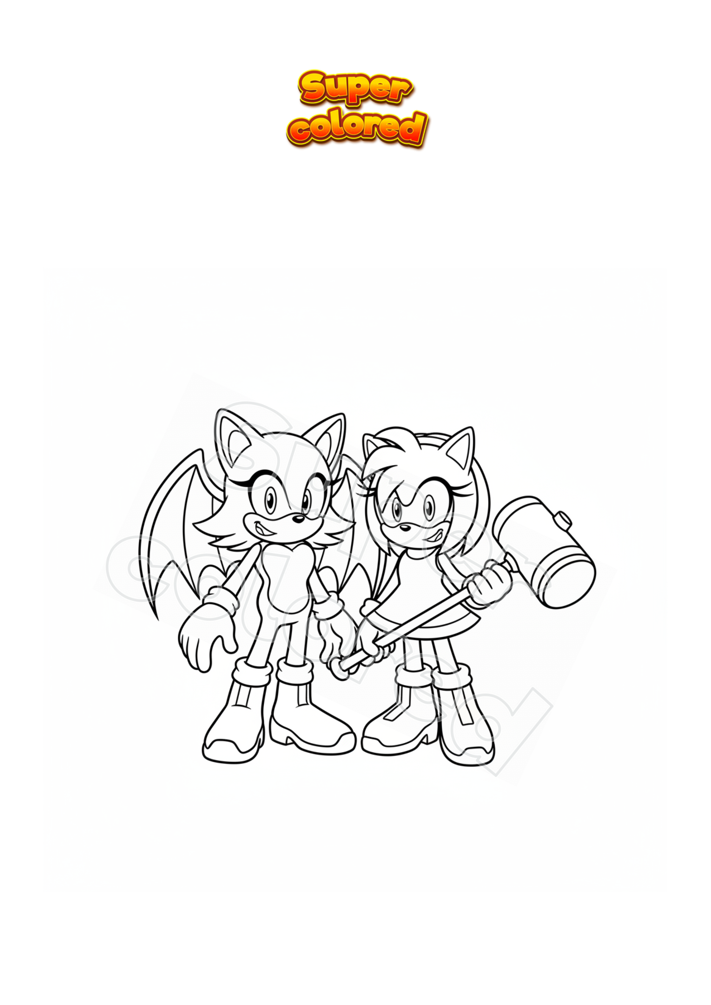 Disegno da colorare Rouge the bat
