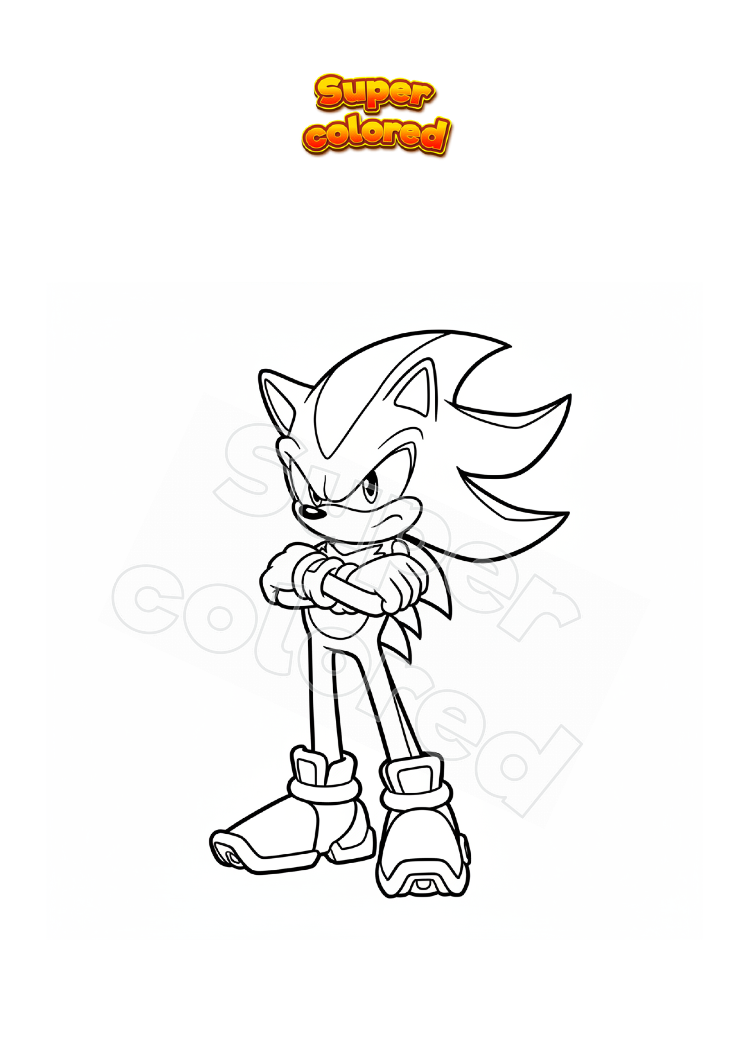 Disegno da colorare Shadow the hedgehog